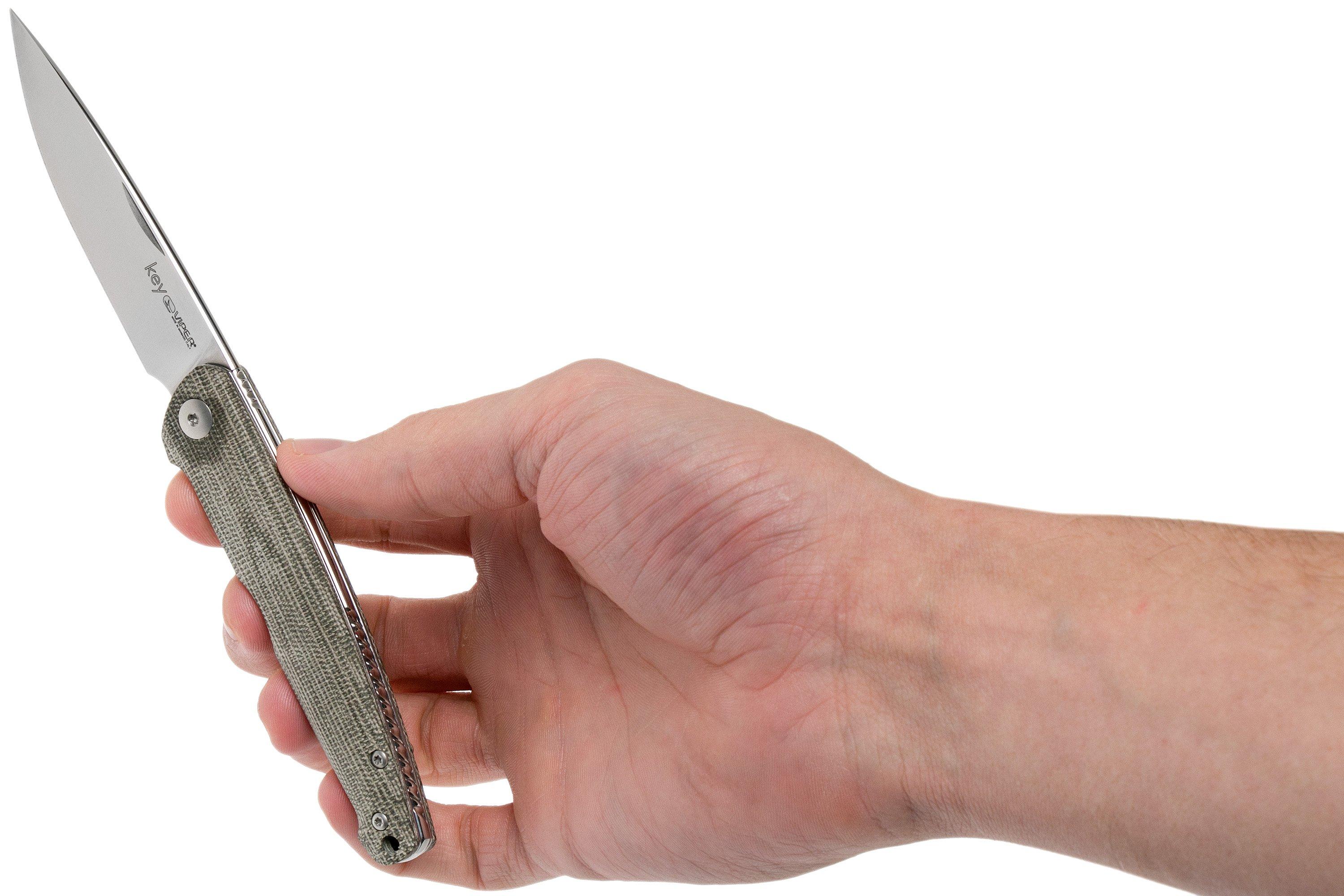 Viper Key V5976CV Green Canvas Micarta navalha, Jesper Voxnaes design ...
