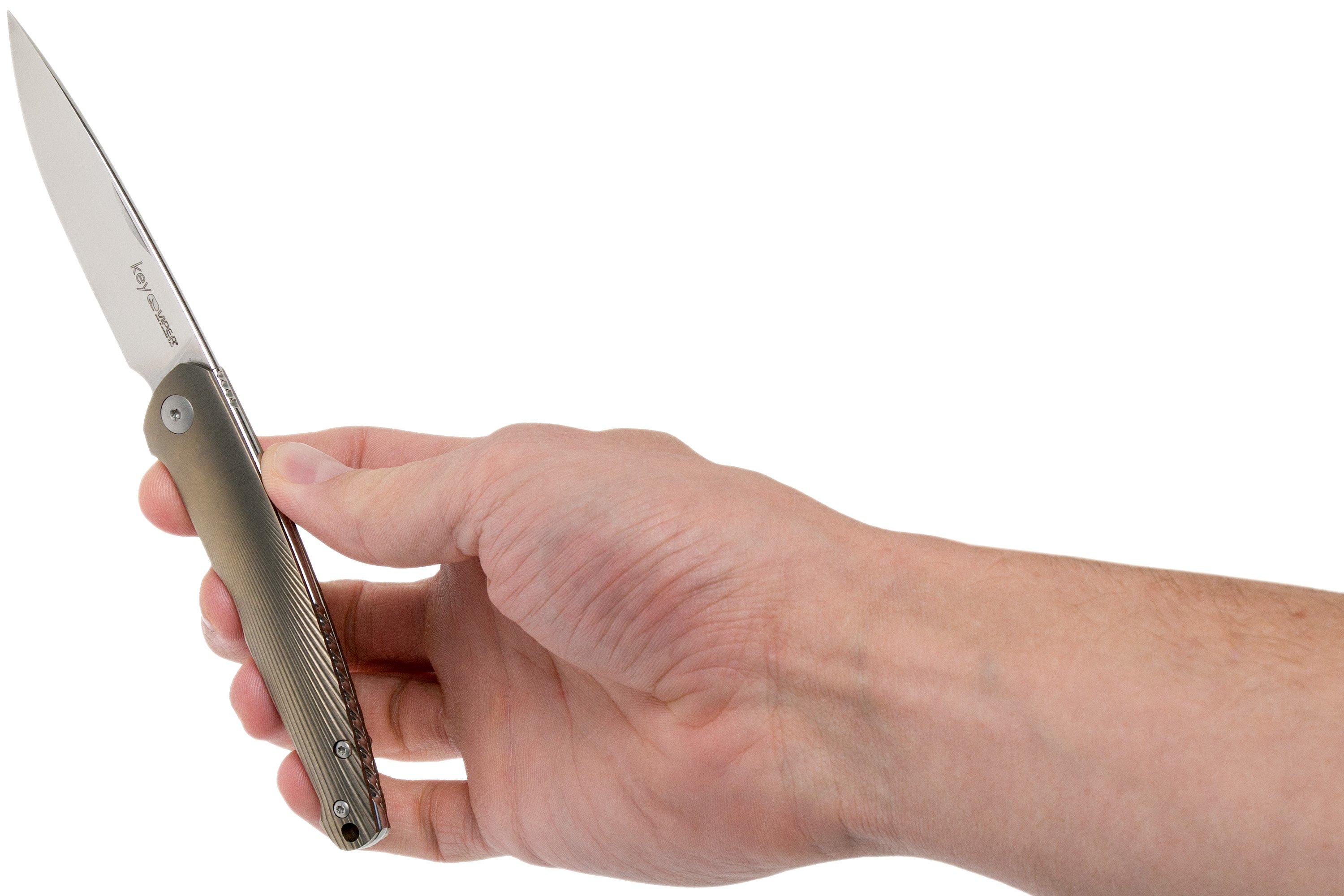 Viper Key V5976D3BR Milled Bronze Titanium pocket knife, Jesper Voxnaes ...