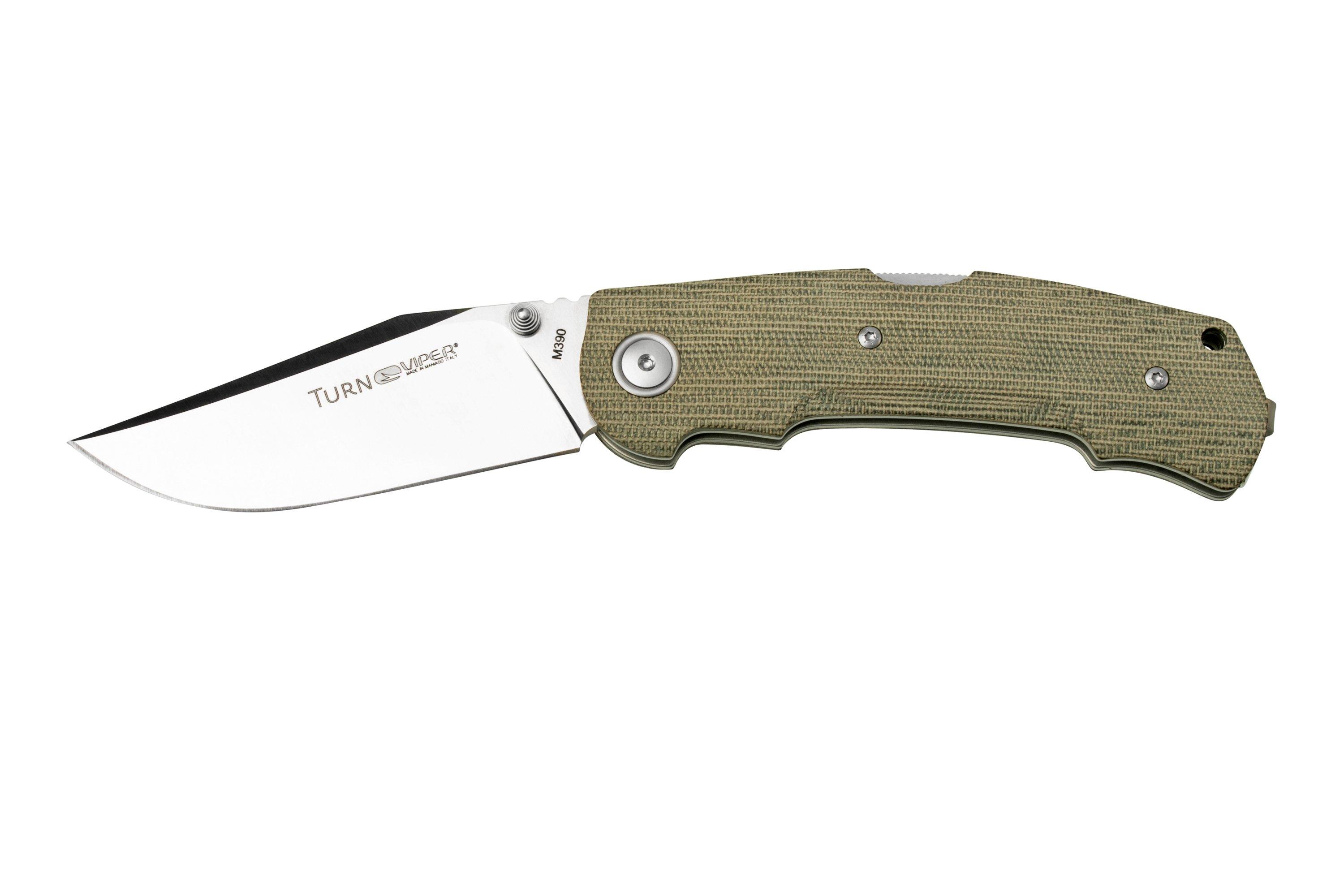 Viper Turn V5988CG Green Canvas Micarta pocket knife, Fabrizio ...