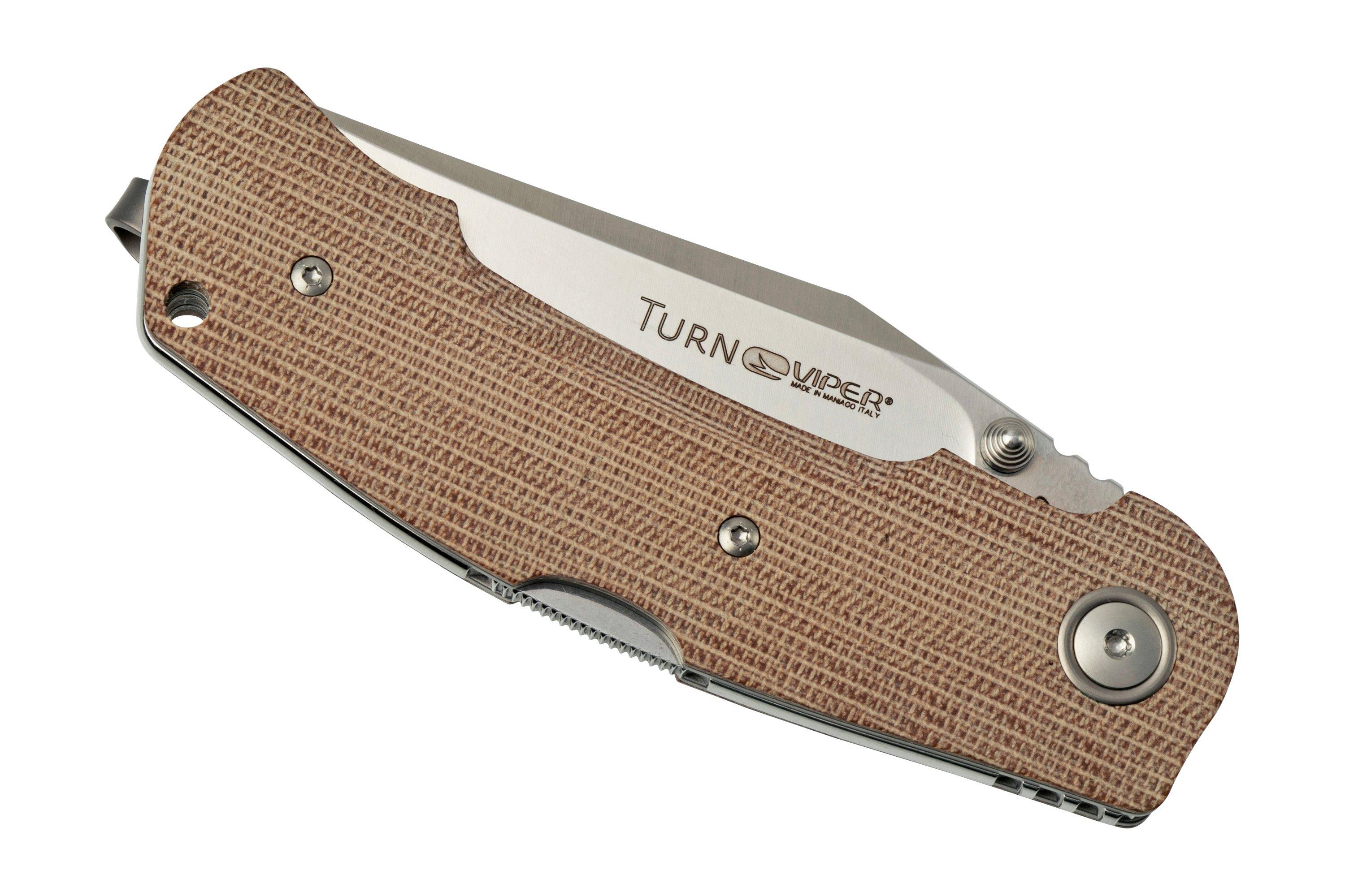 Viper Turn V5988CN Natural Canvas Micarta pocket knife, Fabrizio ...