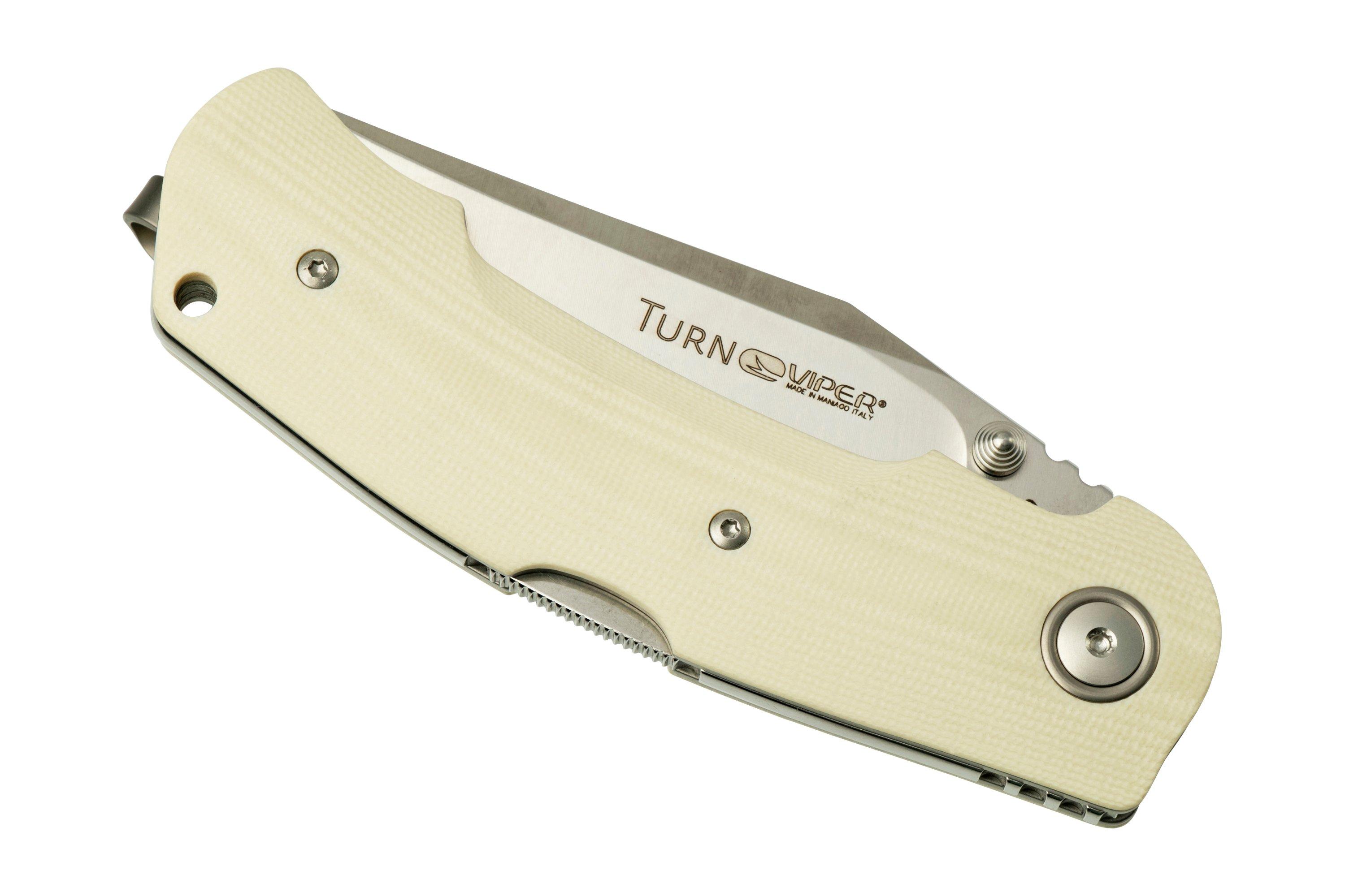 Viper Turn V5988GI Ivory G10 pocket knife, Fabrizio Silvestrelli design ...