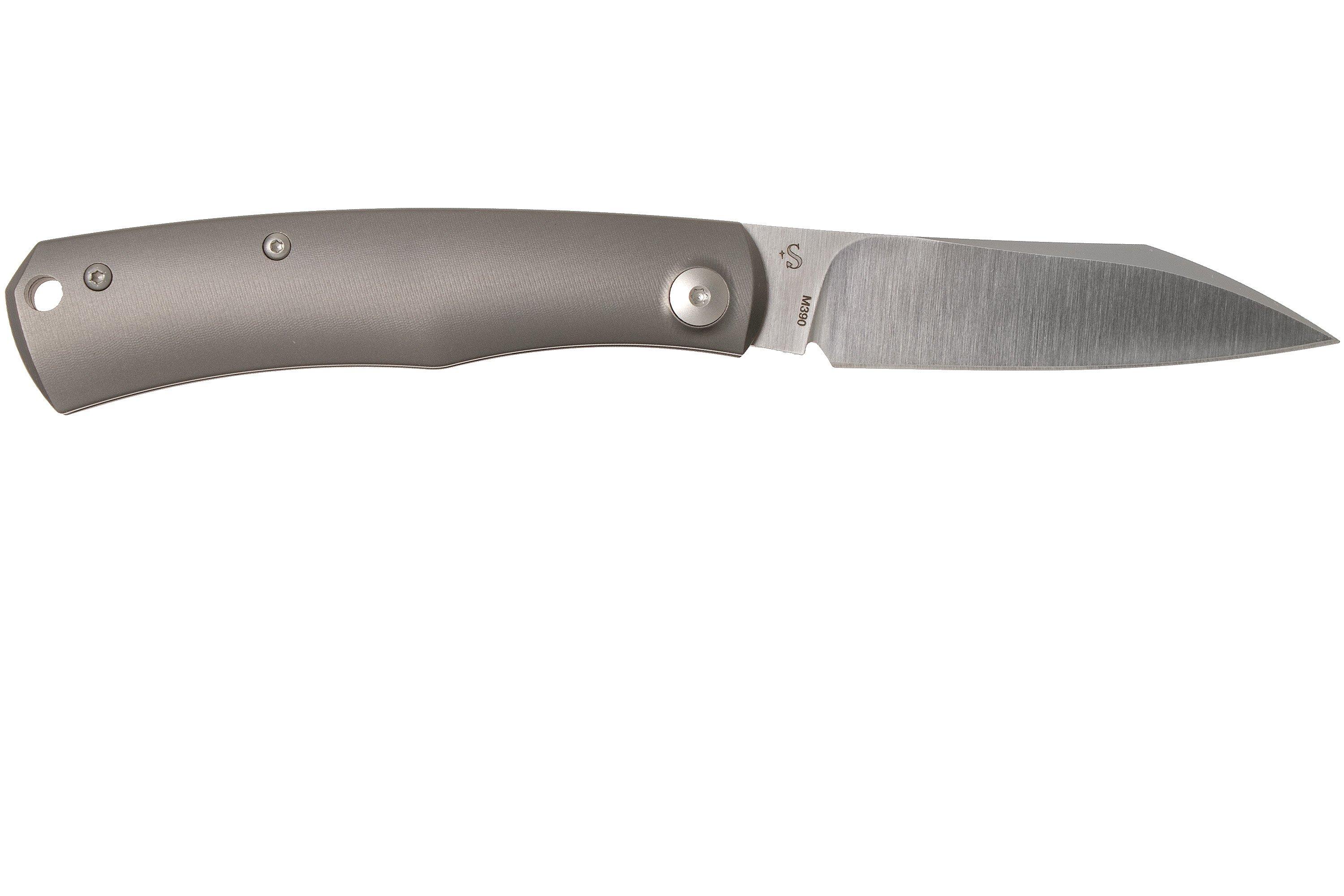 Viper Hug V5990TI Titanium Plain pocket knife, Sacha Thiel design ...