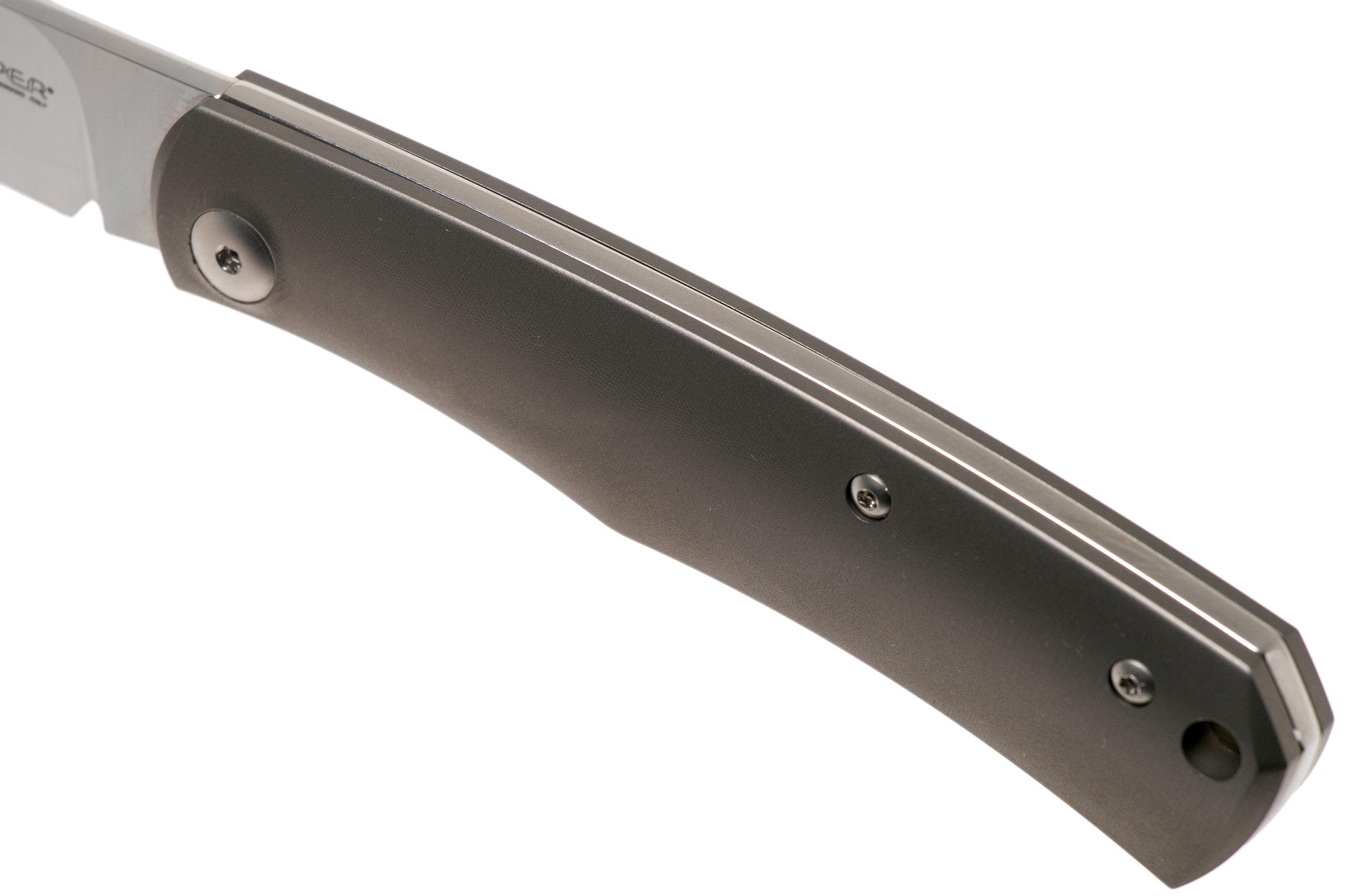 Viper Hug V5990TI Titanium Plain pocket knife, Sacha Thiel design ...