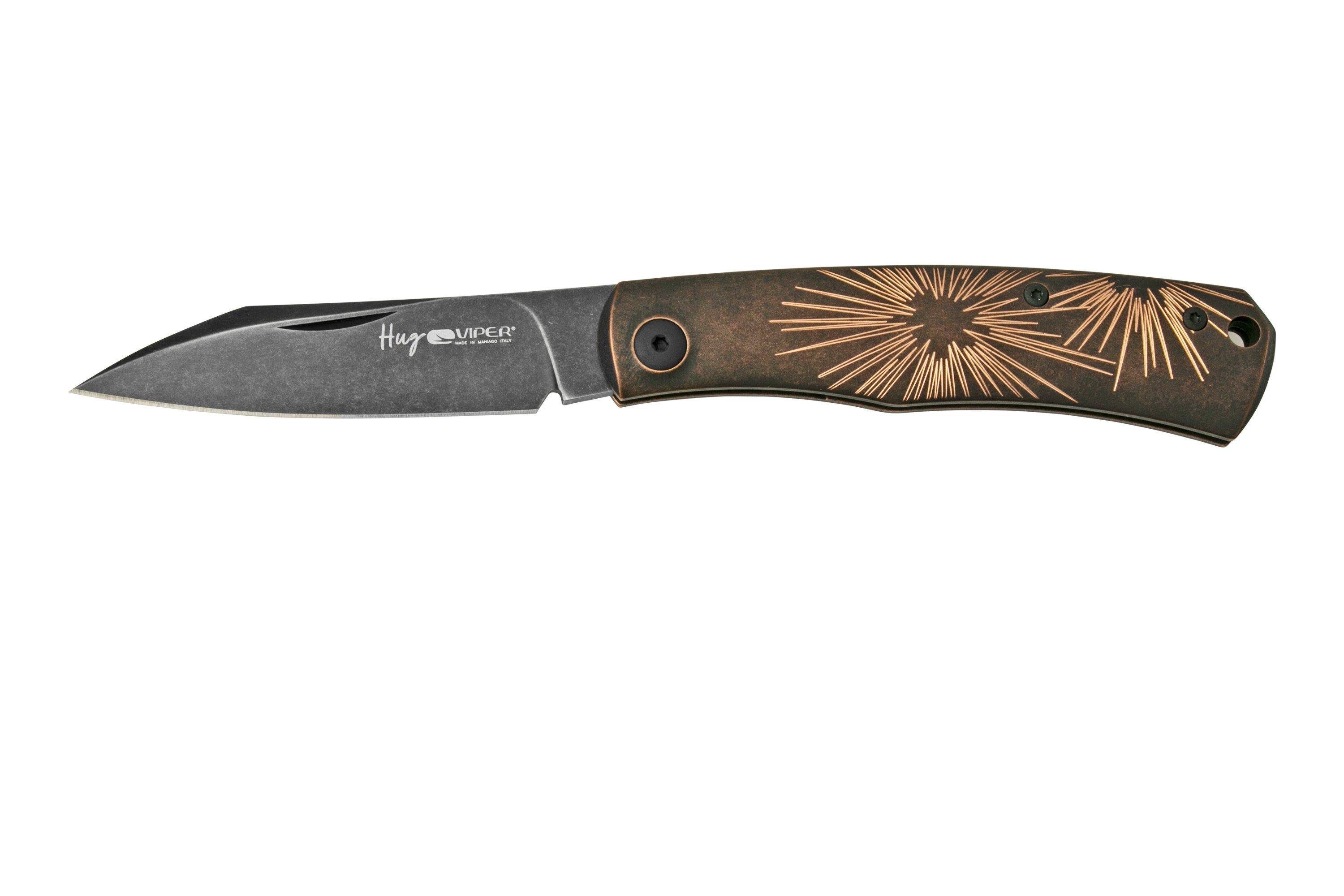 Viper Hug V5991BRS Black Blade, Black Stonewashed Bronze Star pocket ...