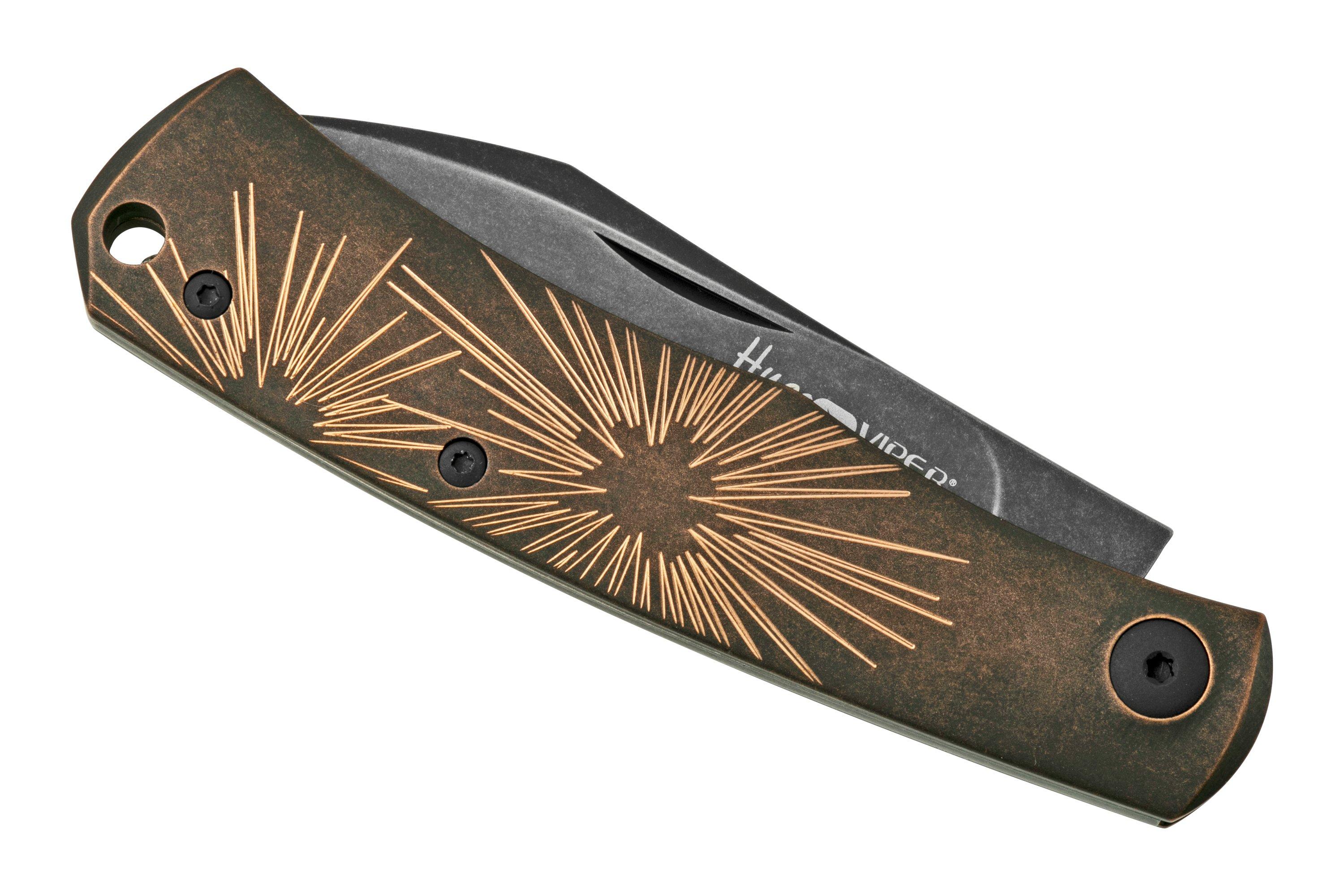 Viper Hug V5991BRS Black Blade, Black Stonewashed Bronze Star pocket ...
