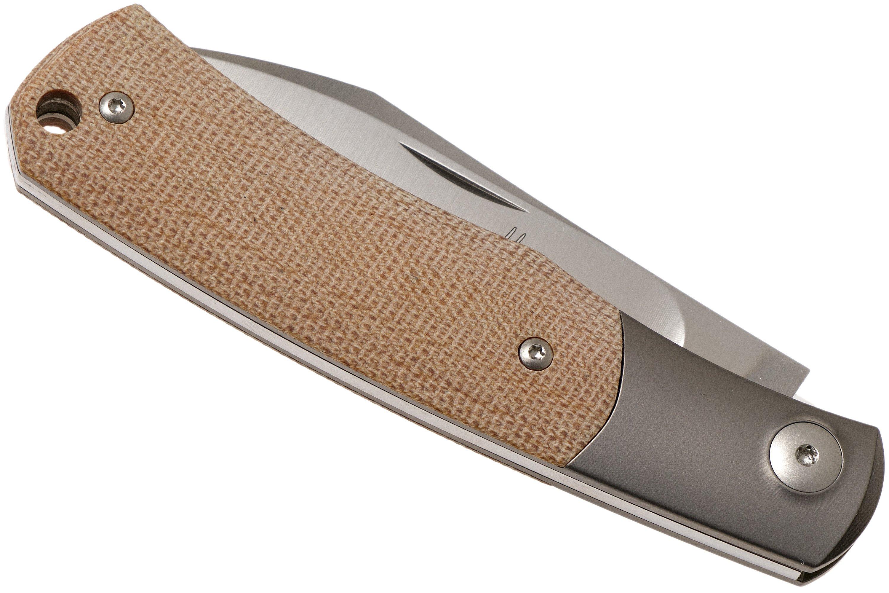 Viper Hug V5992CN Natural Canvas Micarta pocket knife, Sacha Thiel ...