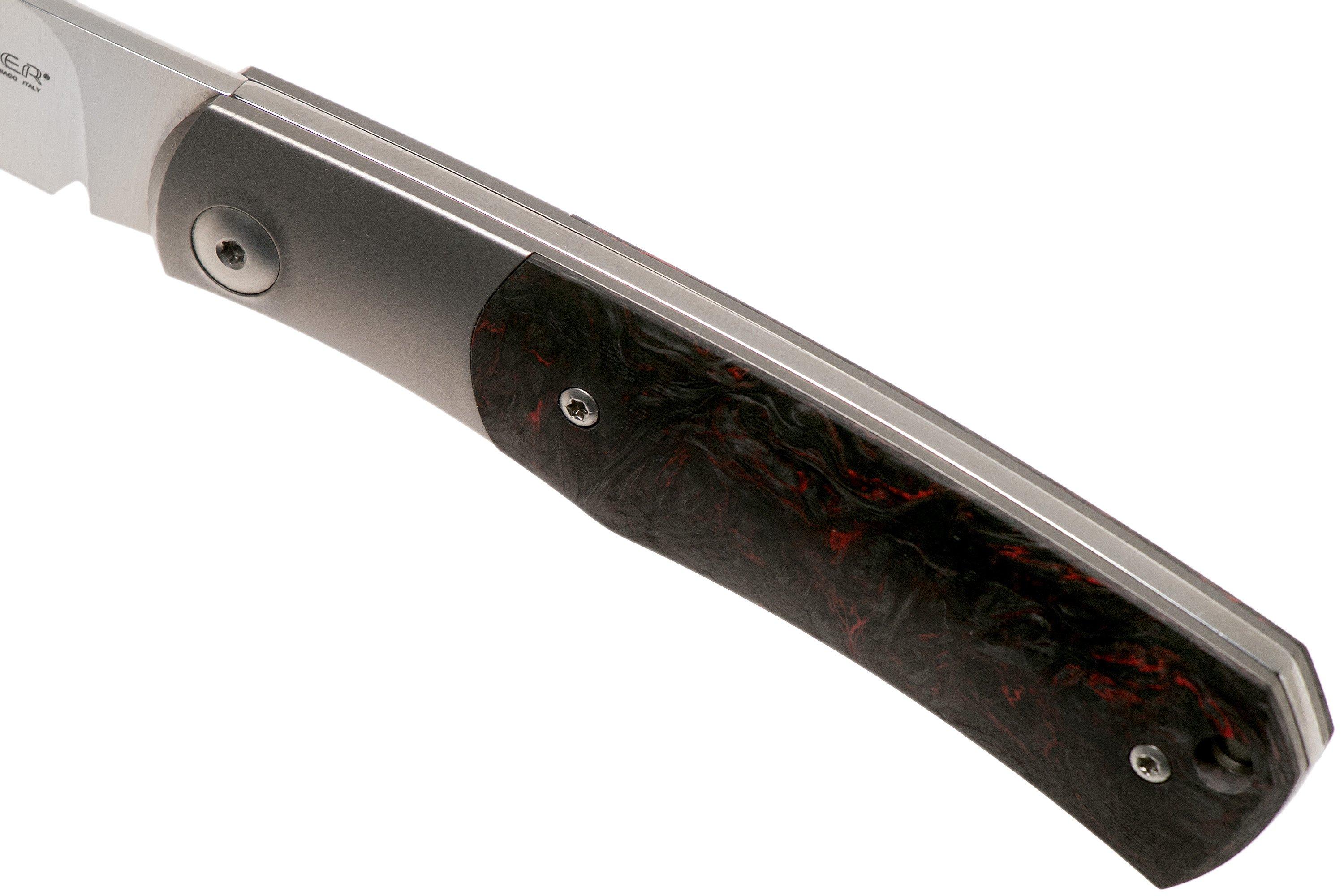 Viper Hug V5992FCR Red Carbon fibre pocket knife, Sacha Thiel design ...