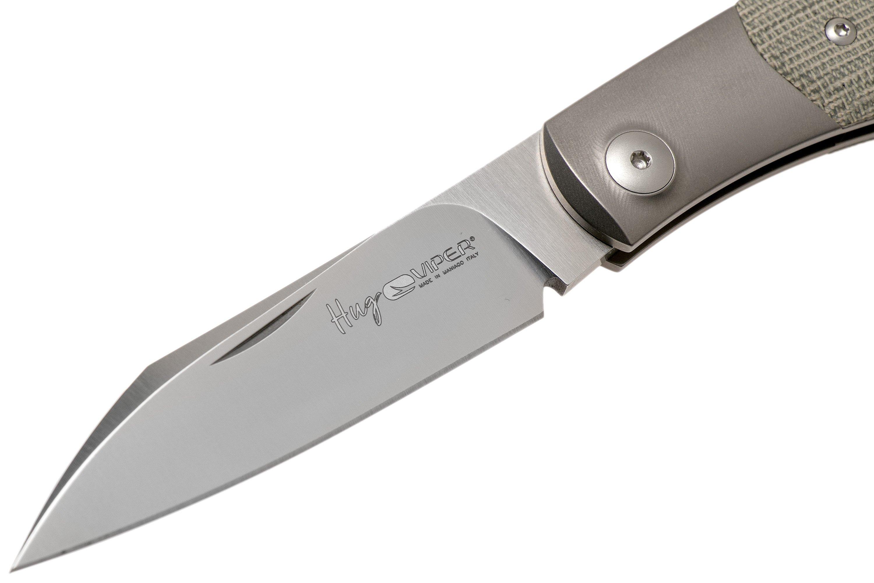 Viper Hug 2 V5994CG Green Canvas Micarta pocket knife, Sacha Thiel ...