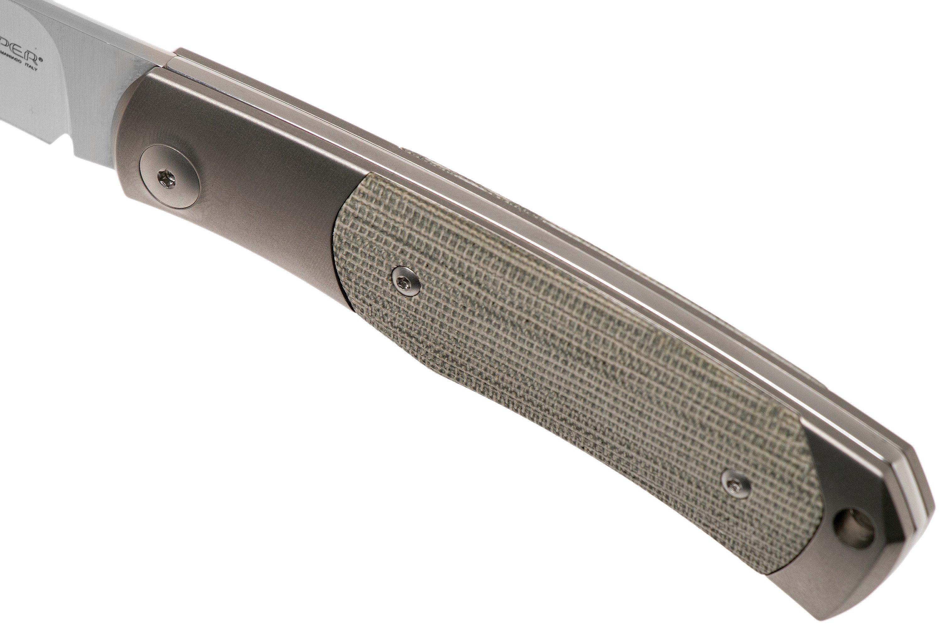 Viper Hug 2 V5994CG Green Canvas Micarta pocket knife, Sacha Thiel ...