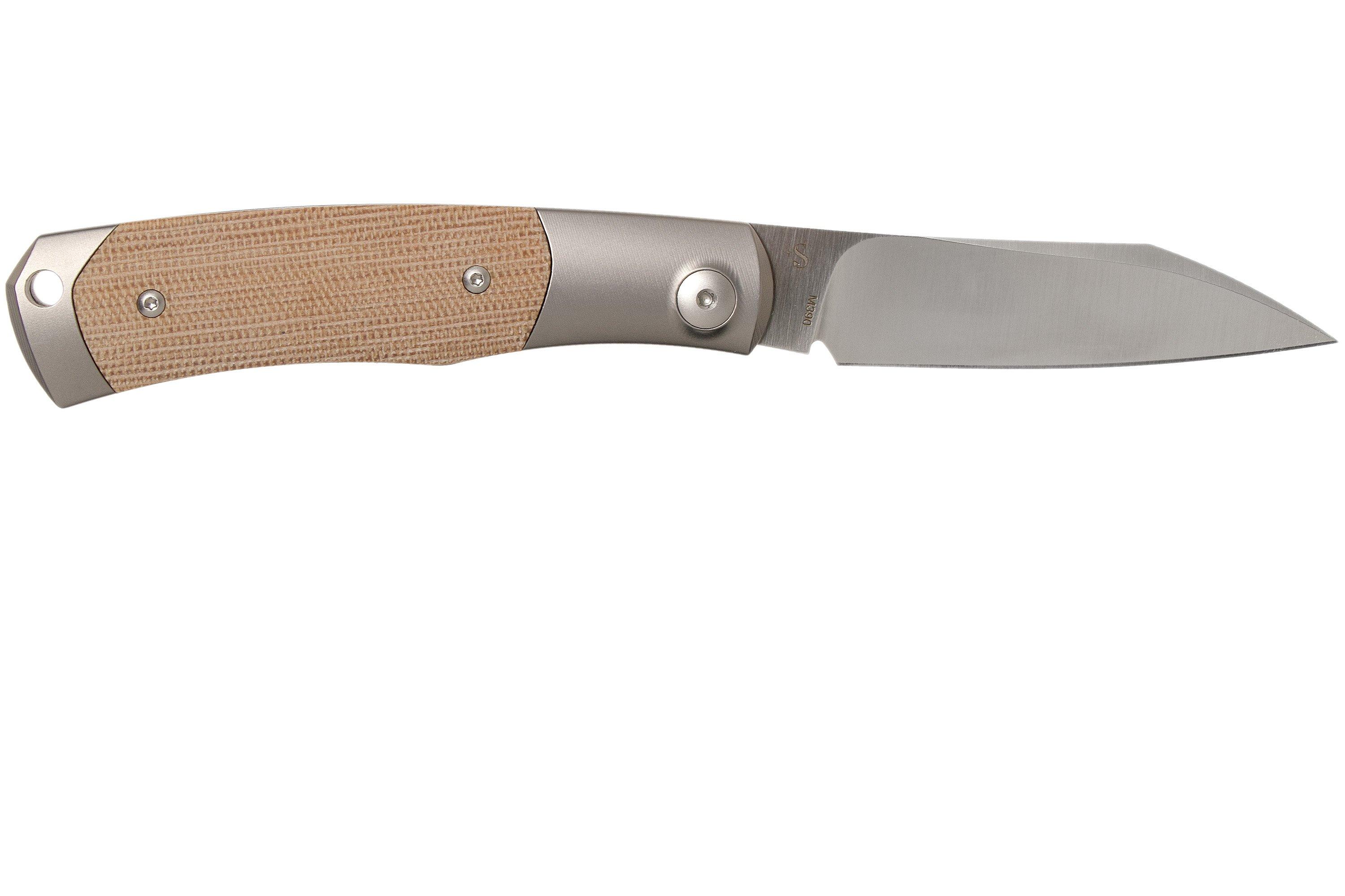 Viper Hug 2 V5994CN Natural Canvas Micarta pocket knife, Sacha Thiel ...