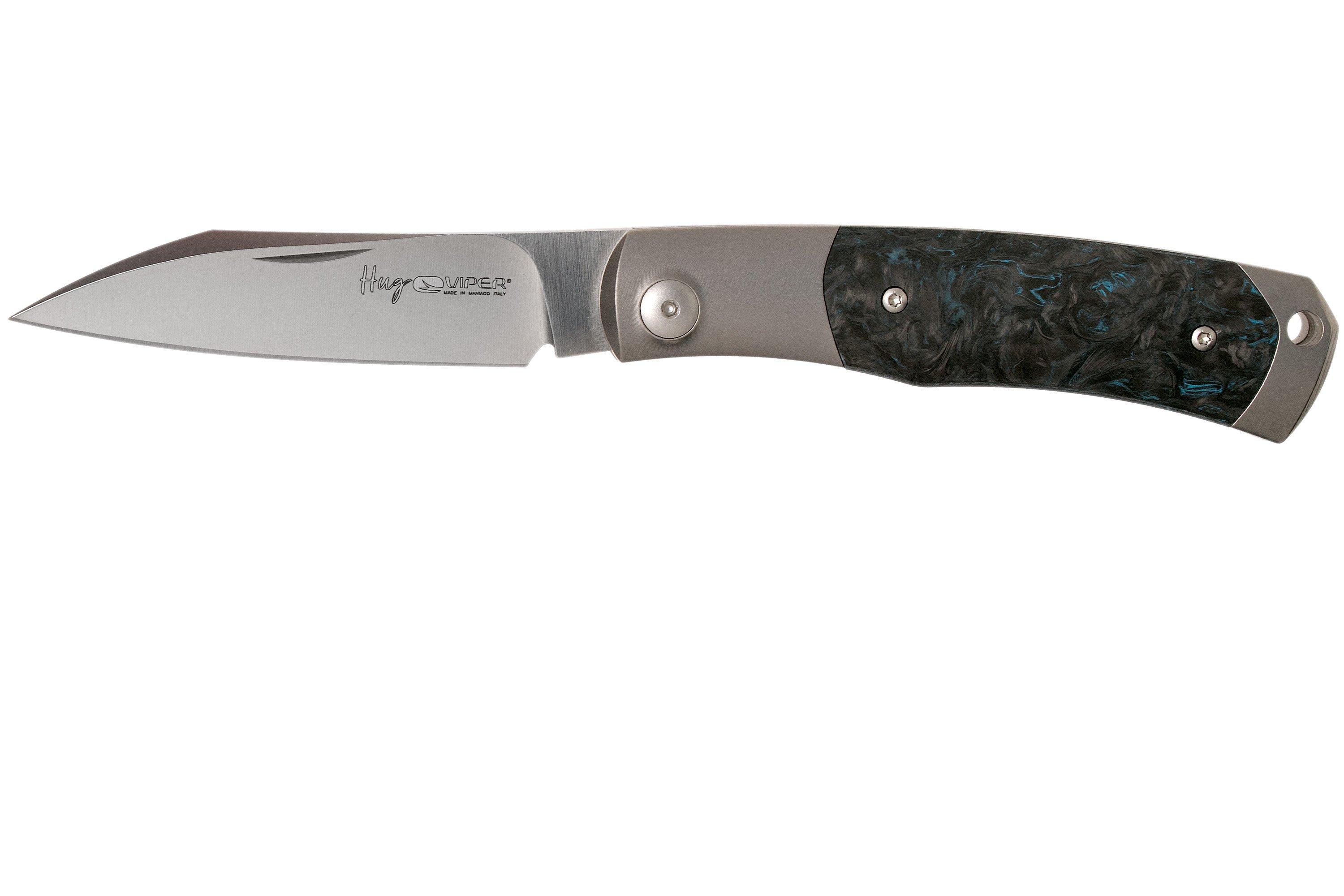 Viper Hug 2 V5994FCB Blue Carbon fibre pocket knife, Sacha Thiel design ...