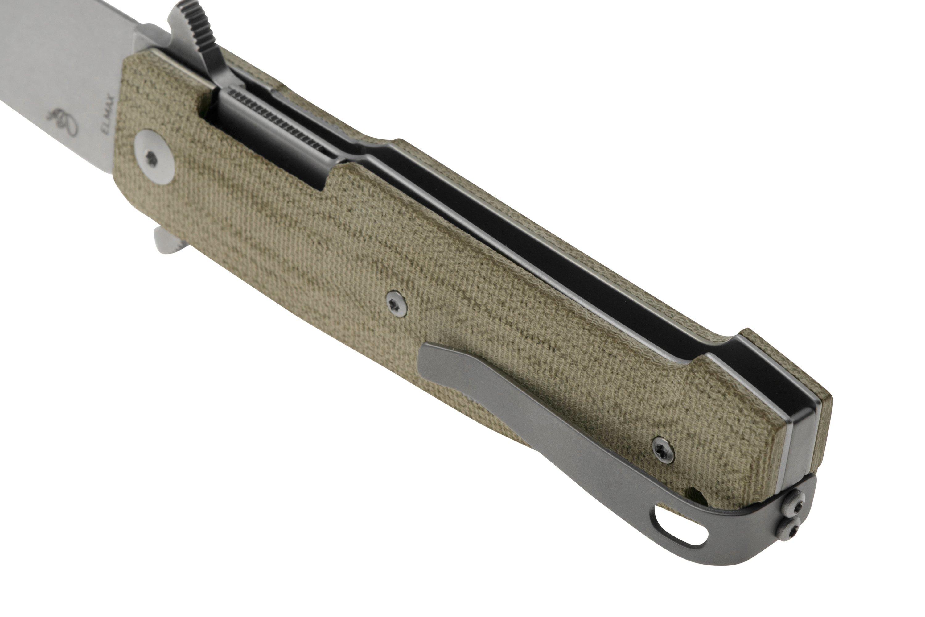 Viper Keeper 2 V6000CG Stone Washed Elmax, Green Canvas Micarta, zakmes ...