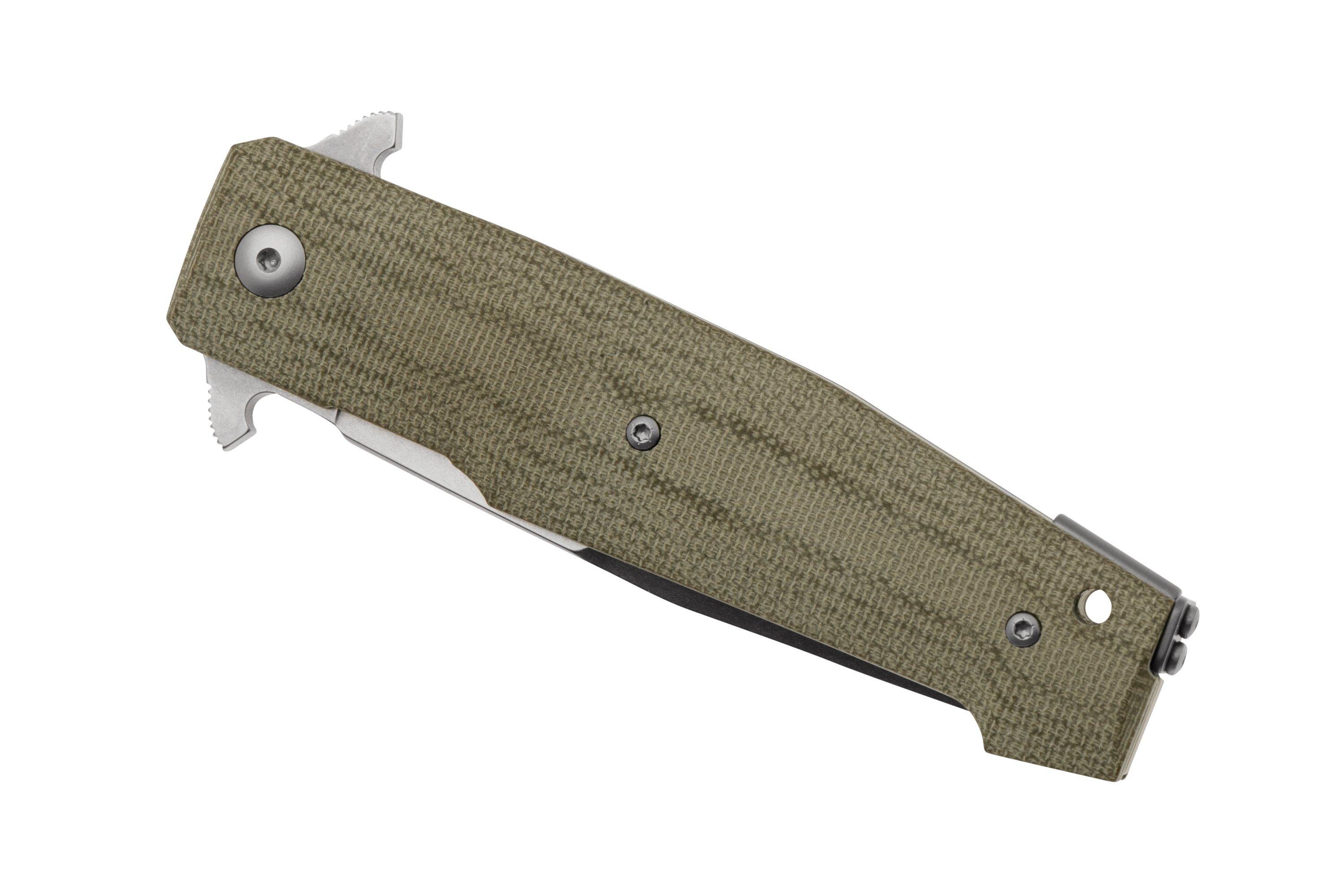 Viper Keeper 2 V6000CG Stone Washed Elmax, Green Canvas Micarta, zakmes ...