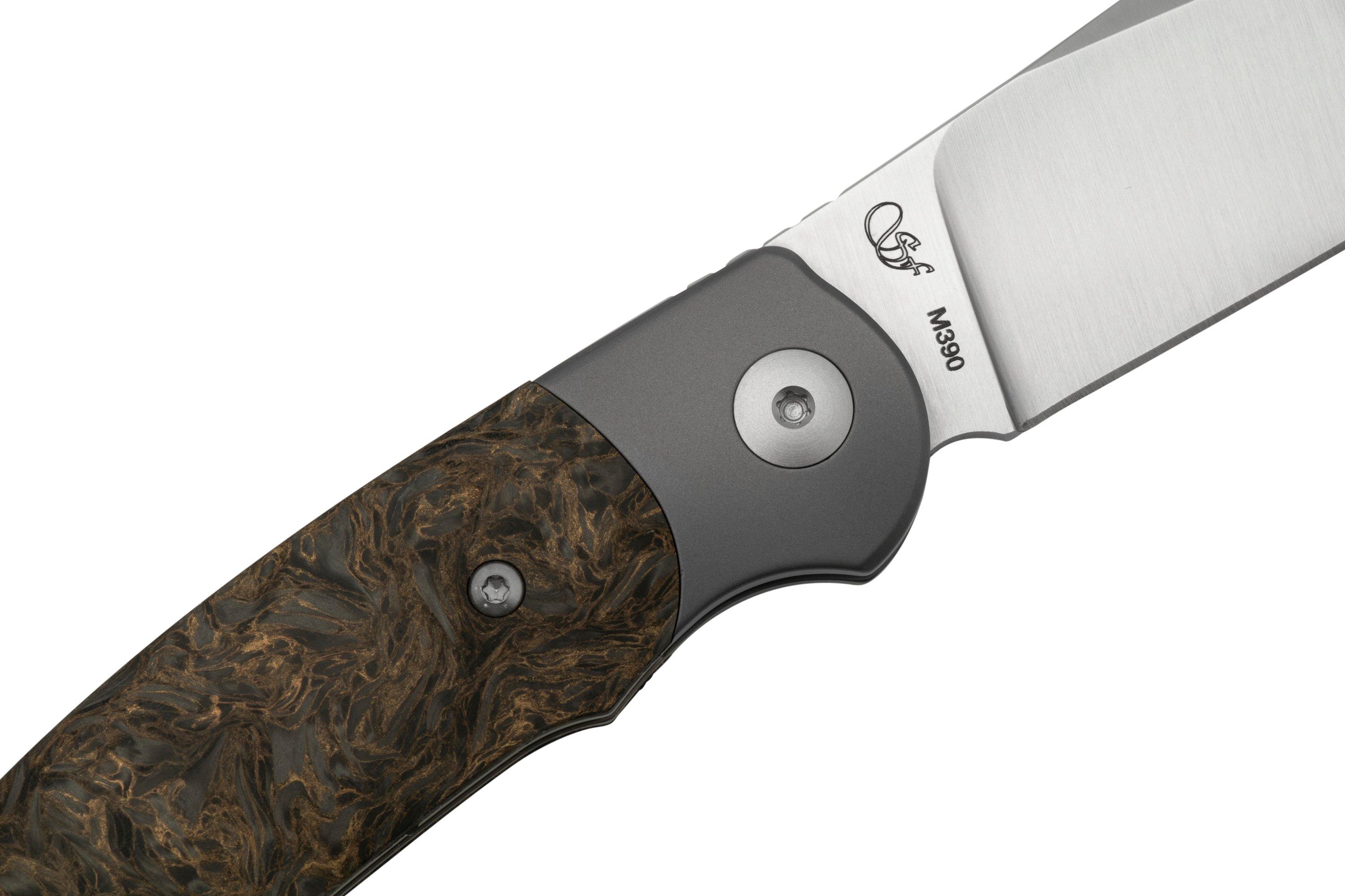 Viper Twin, V6002FCG, Satin M390, Gold Dark Matter pocket knife ...
