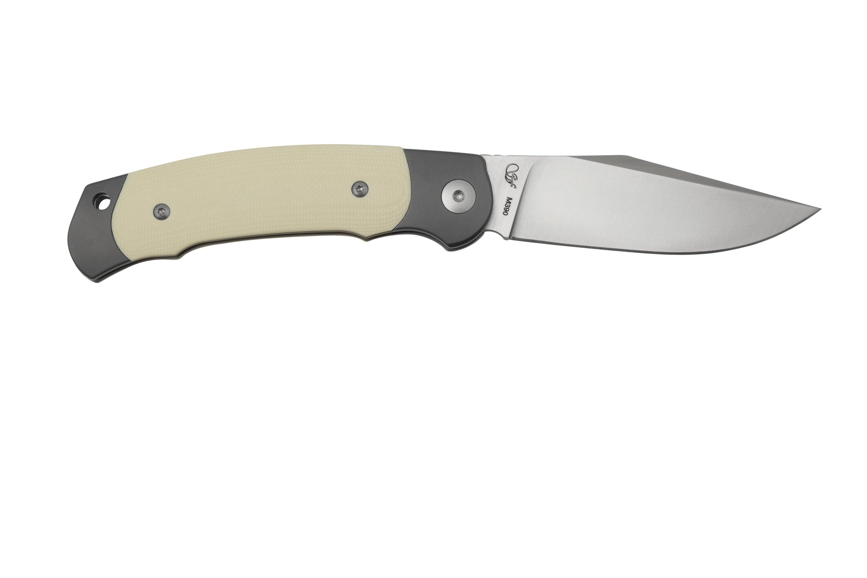 Viper Twin, V6002GI, Satin M390, Ivory G10 pocket knife, Fabrizio ...