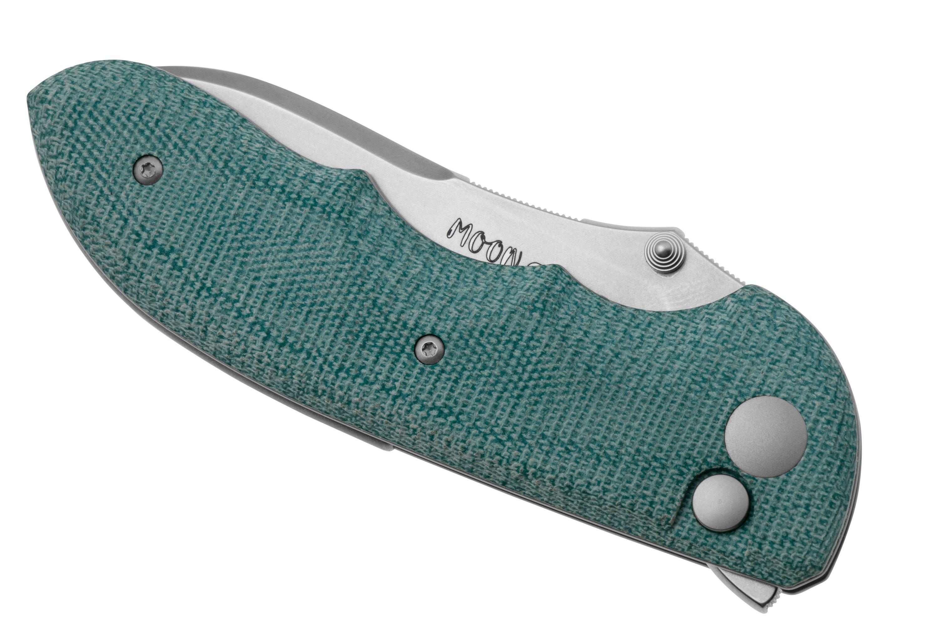 Viper Moon V6010TE MagnaCut, Teal Canvas Micarta, pocket knife ...