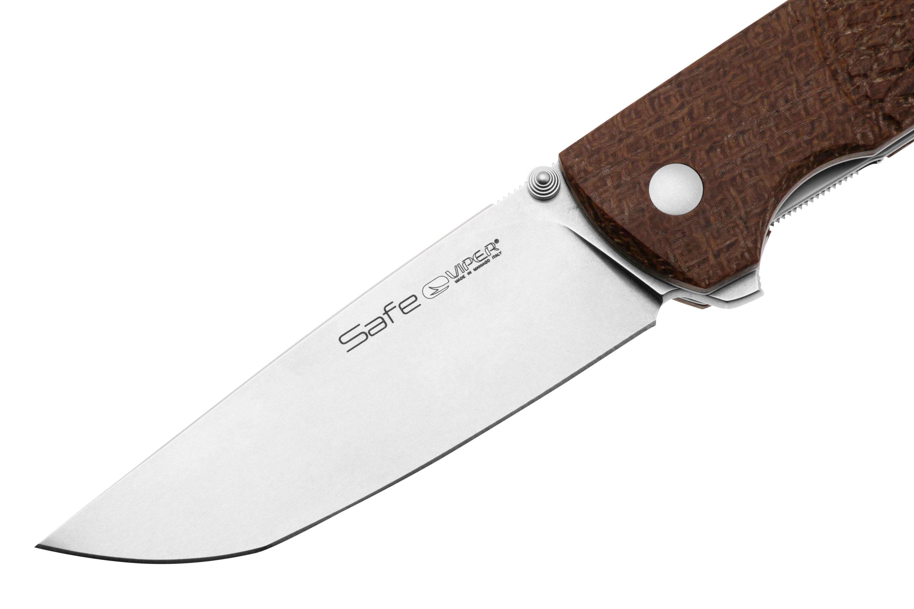 Viper Safe V6016IM3D Böhler M390, Brown Burlap Micarta zakmes, Fabrizio ...