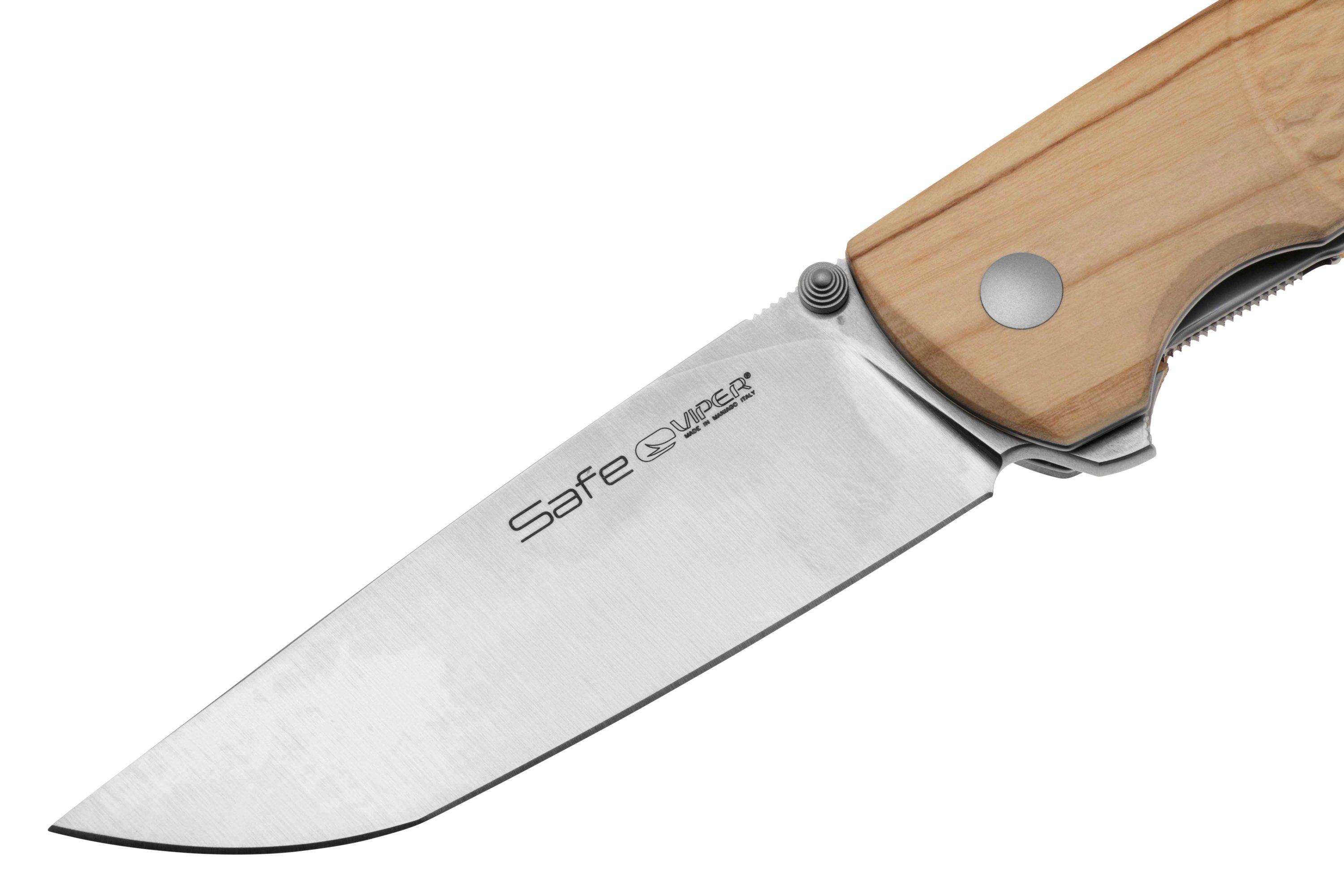 Viper Safe V6018UL3D Böhler M390, Olive Wood pocket knife, Fabrizio ...