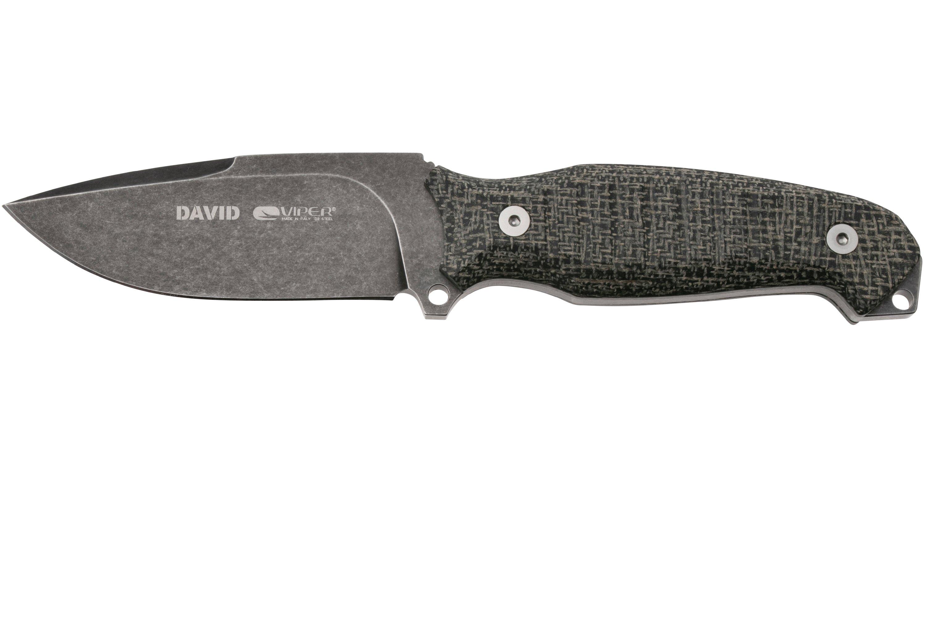 Viper David Evolution 4002ECB D2, Black Micarta, faca fixa | Compras ...