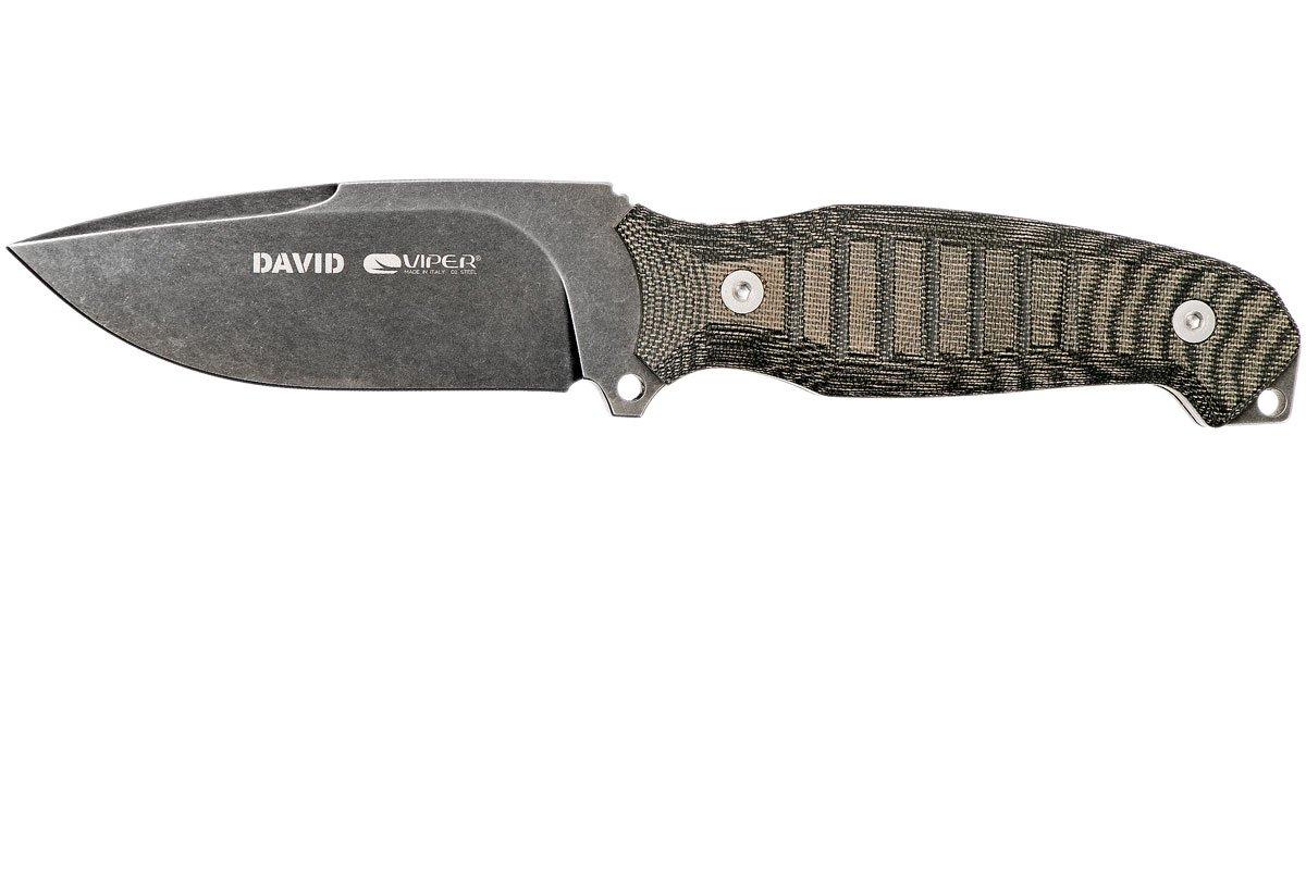 Viper David Evolution 4002ECB D2, Black Micarta, fixed knife ...