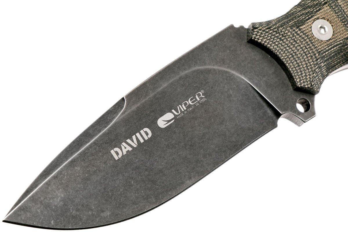 Viper David Evolution 4002ECB D2, Black Micarta, fixed knife ...