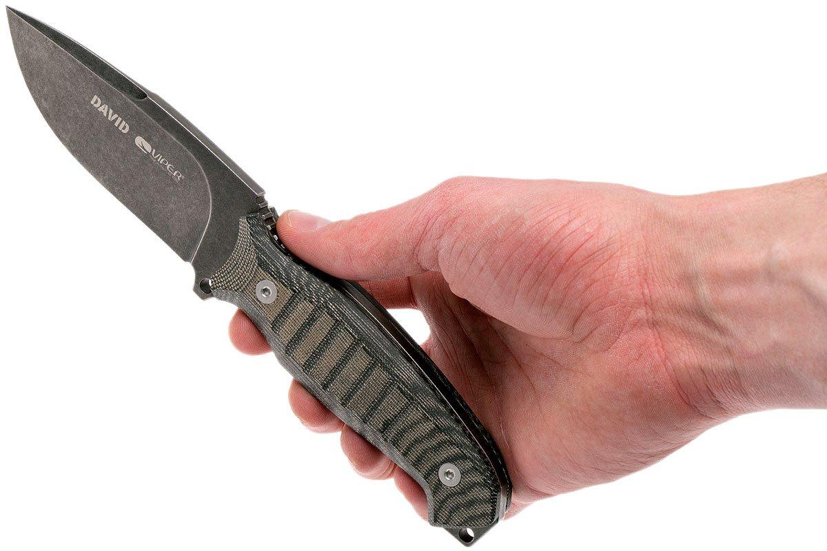 Viper David Evolution 4002ECB D2, Black Micarta, fixed knife ...