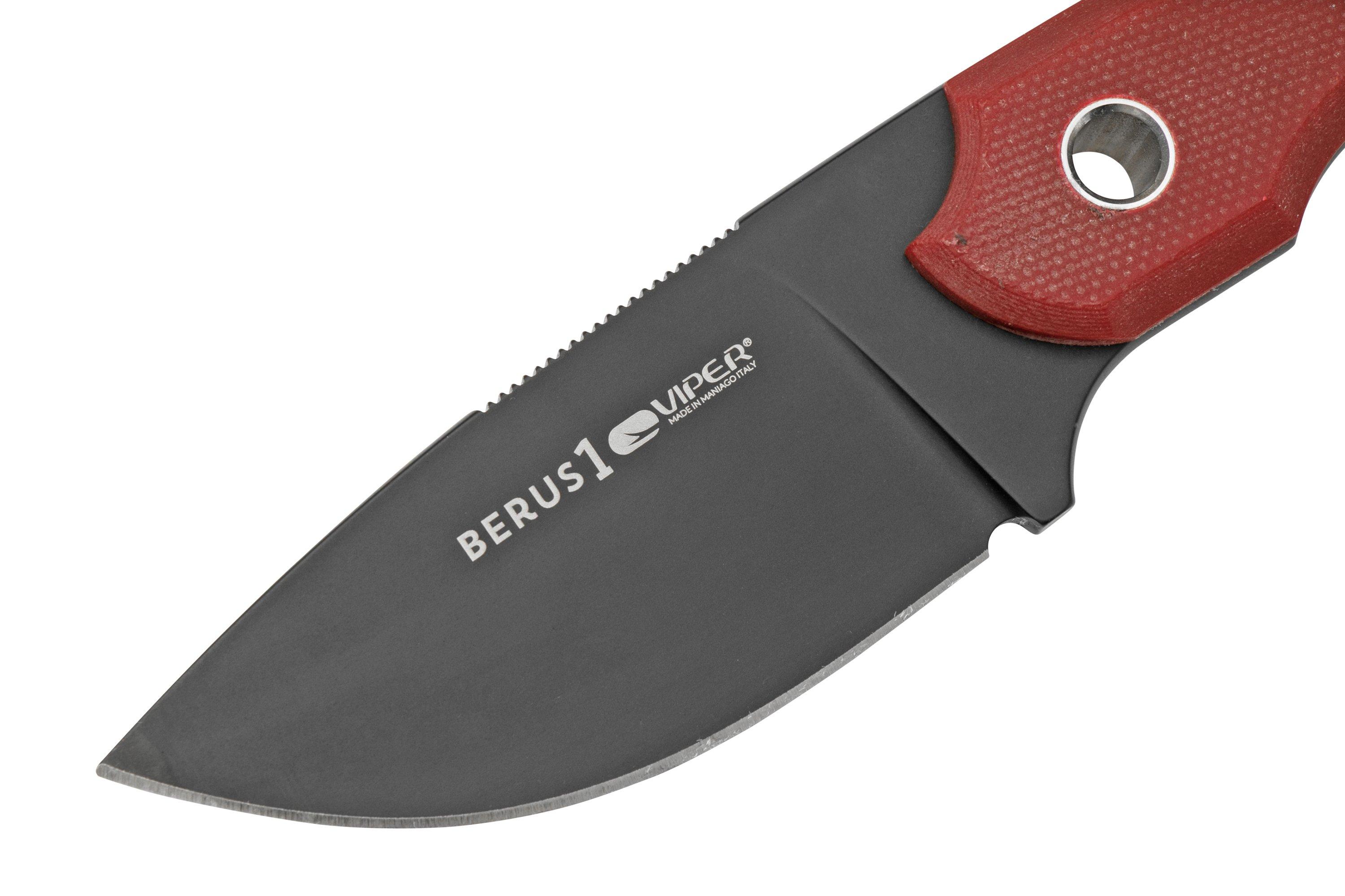 Viper Berus 1 VT4012DGR M390 PVD Black, Red G10 fixed knife, Rumici ...