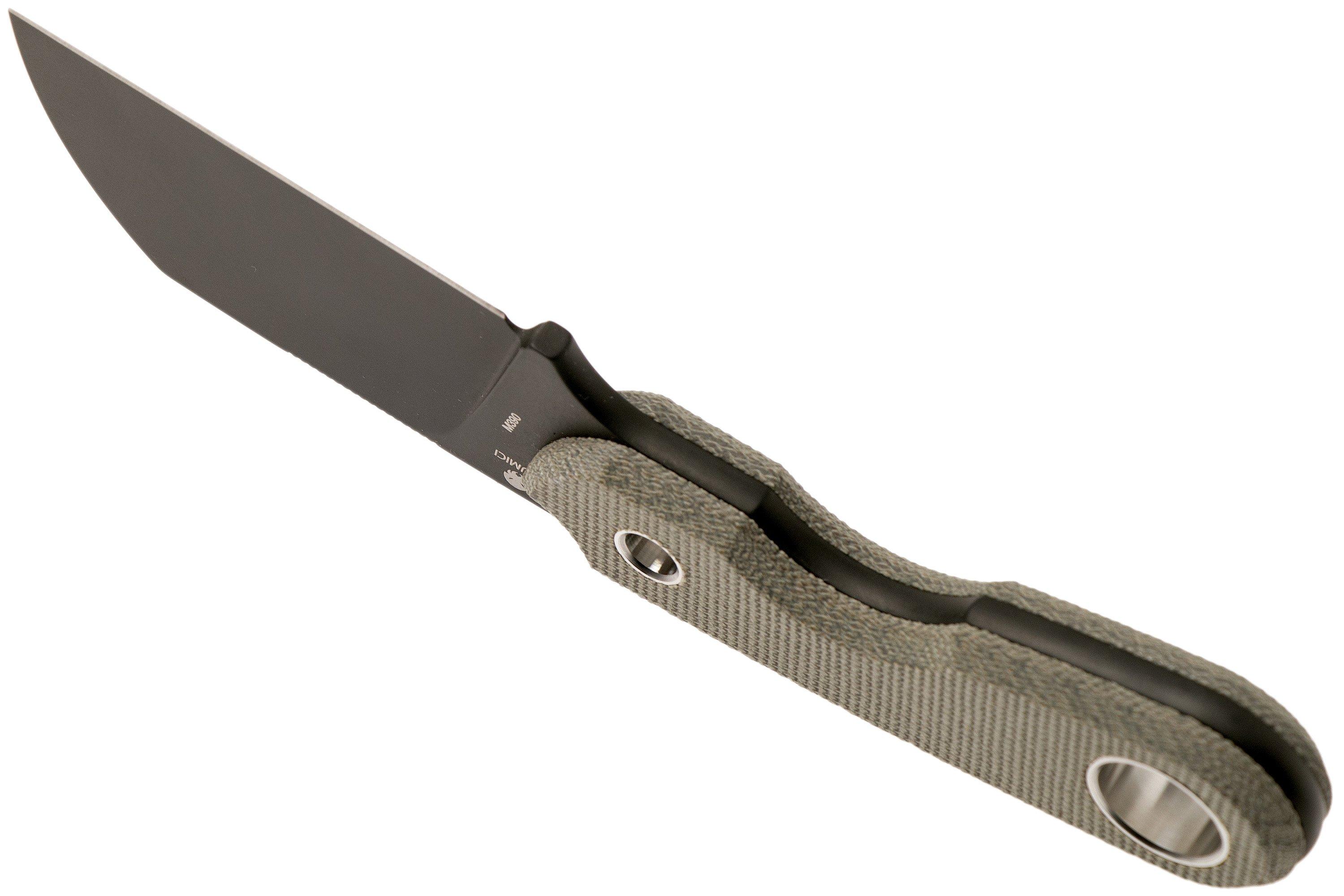 Viper Berus 2 VT4014DCG M390 PVD Black, Green Canvas Micarta fixed ...