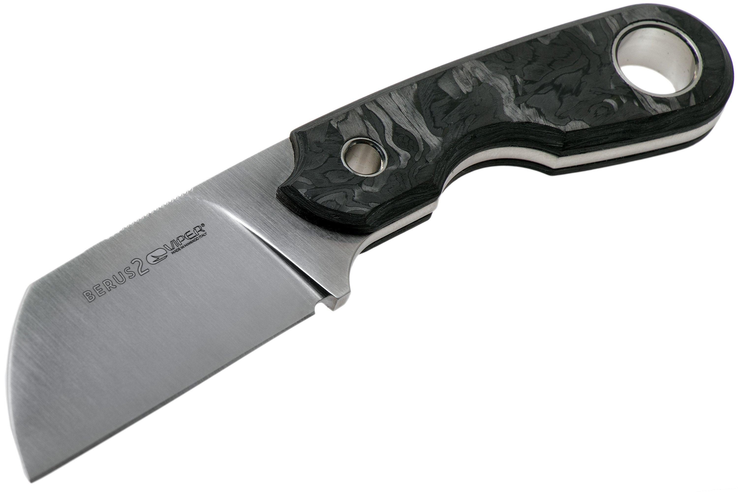 Viper Berus 2 VT4014FCM M390 Satin, Marbled Carbon Fibre fixed knife ...