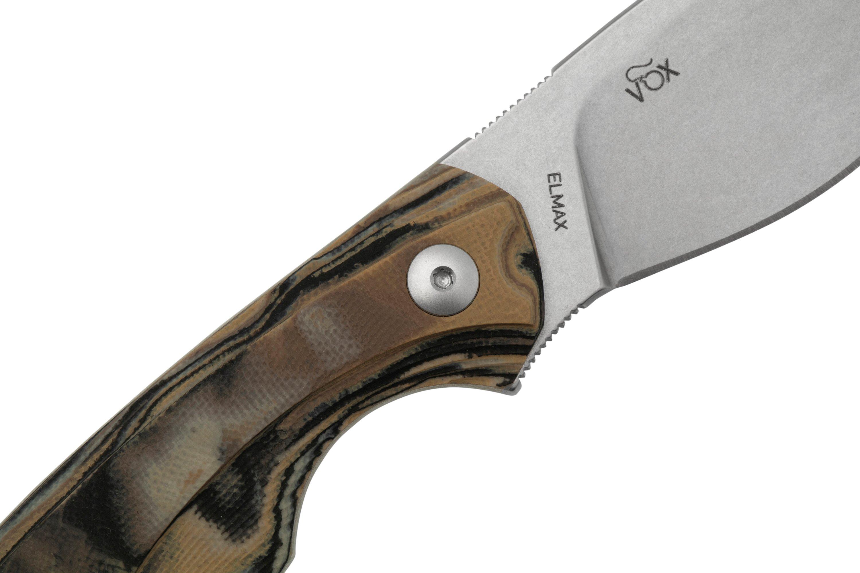 Nóż z głownią stałą Viper Lille 1, VT4022GBU, Stonewash Elmax, Burl G10 ...