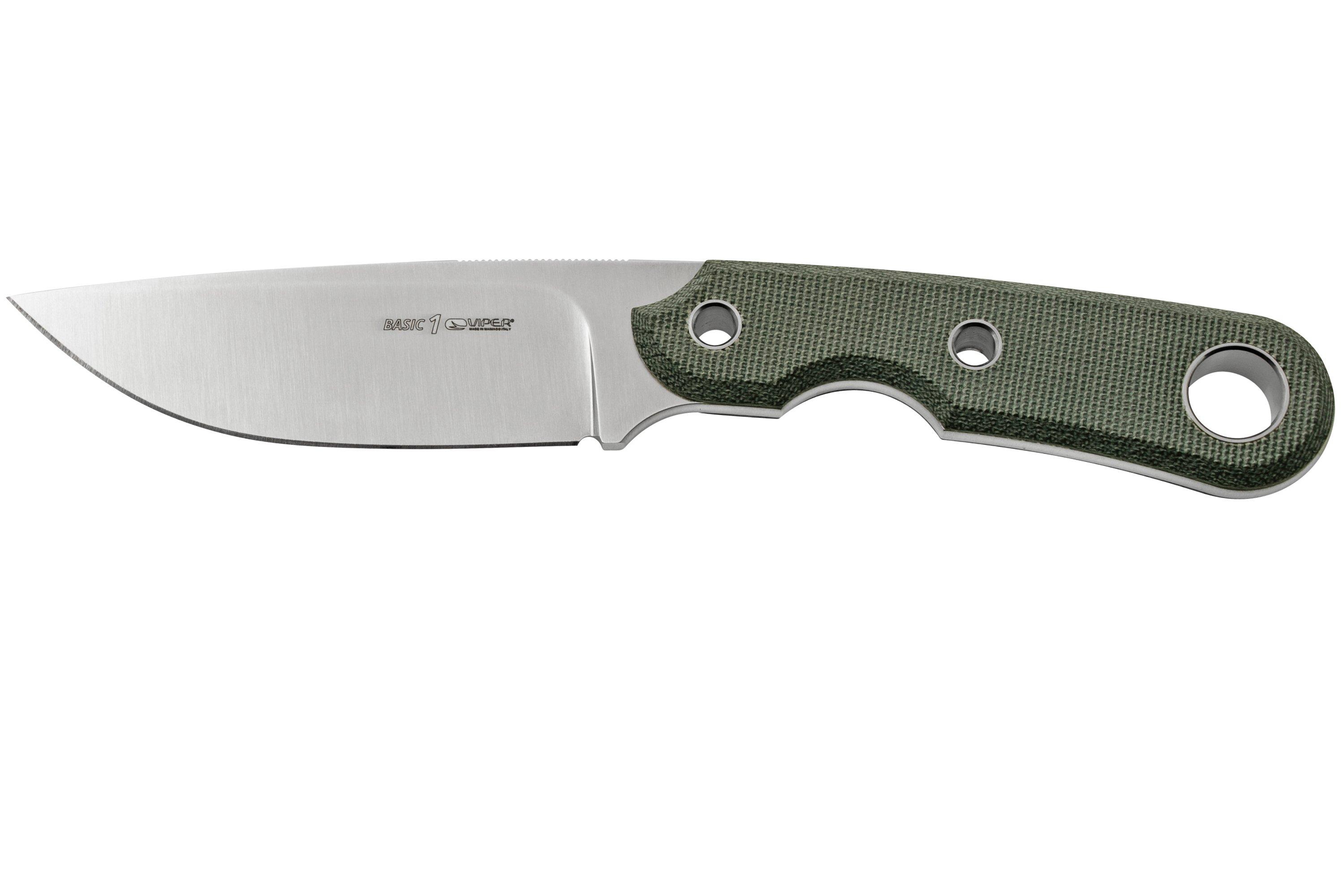 Viper Basic 1 VT4026CB MagnaCut Drop Point Satin, Black Canvas Micarta ...