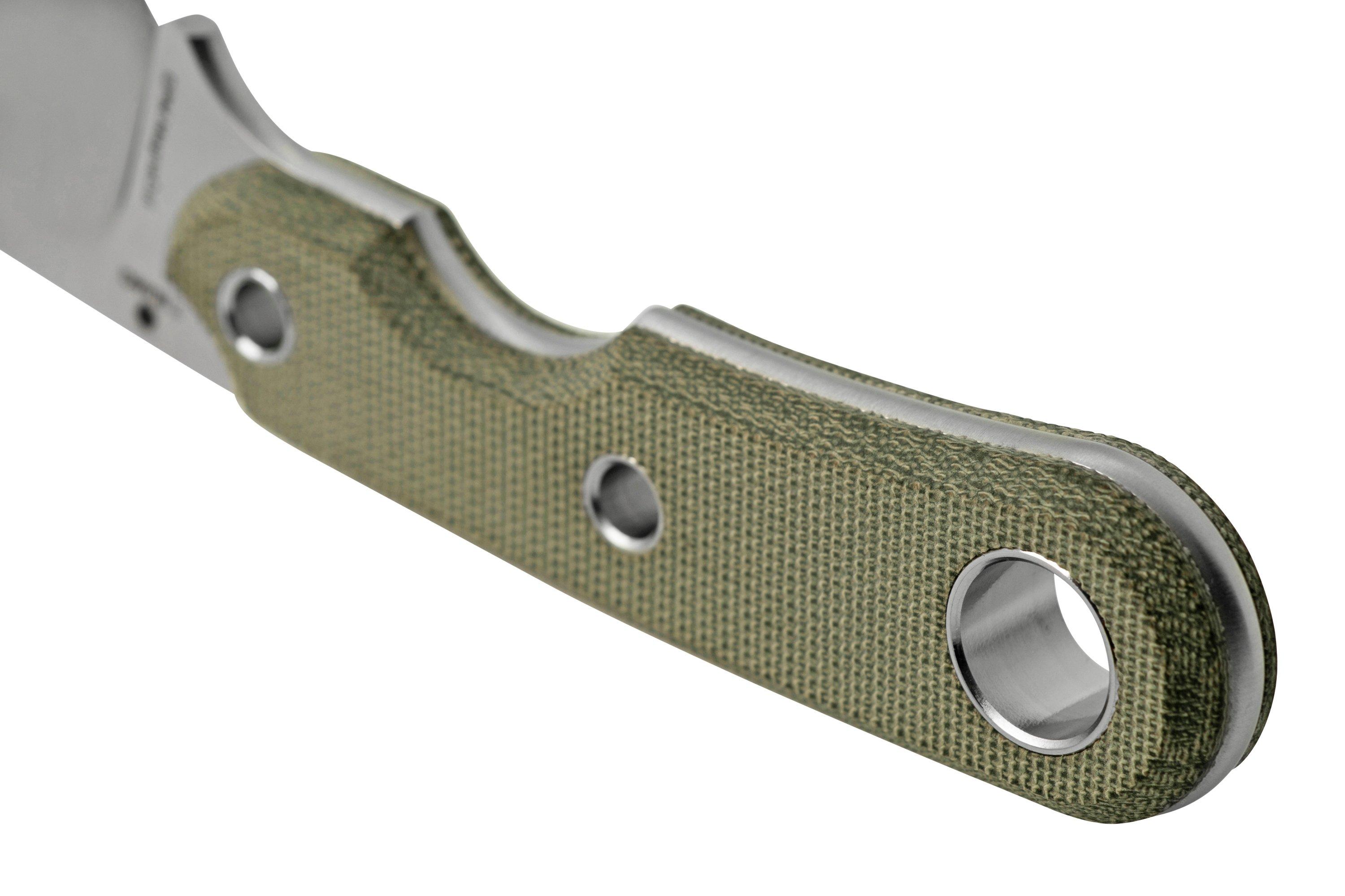 Viper Basic 1 VT4026CG MagnaCut Drop Point Satin, Green Canvas Micarta ...