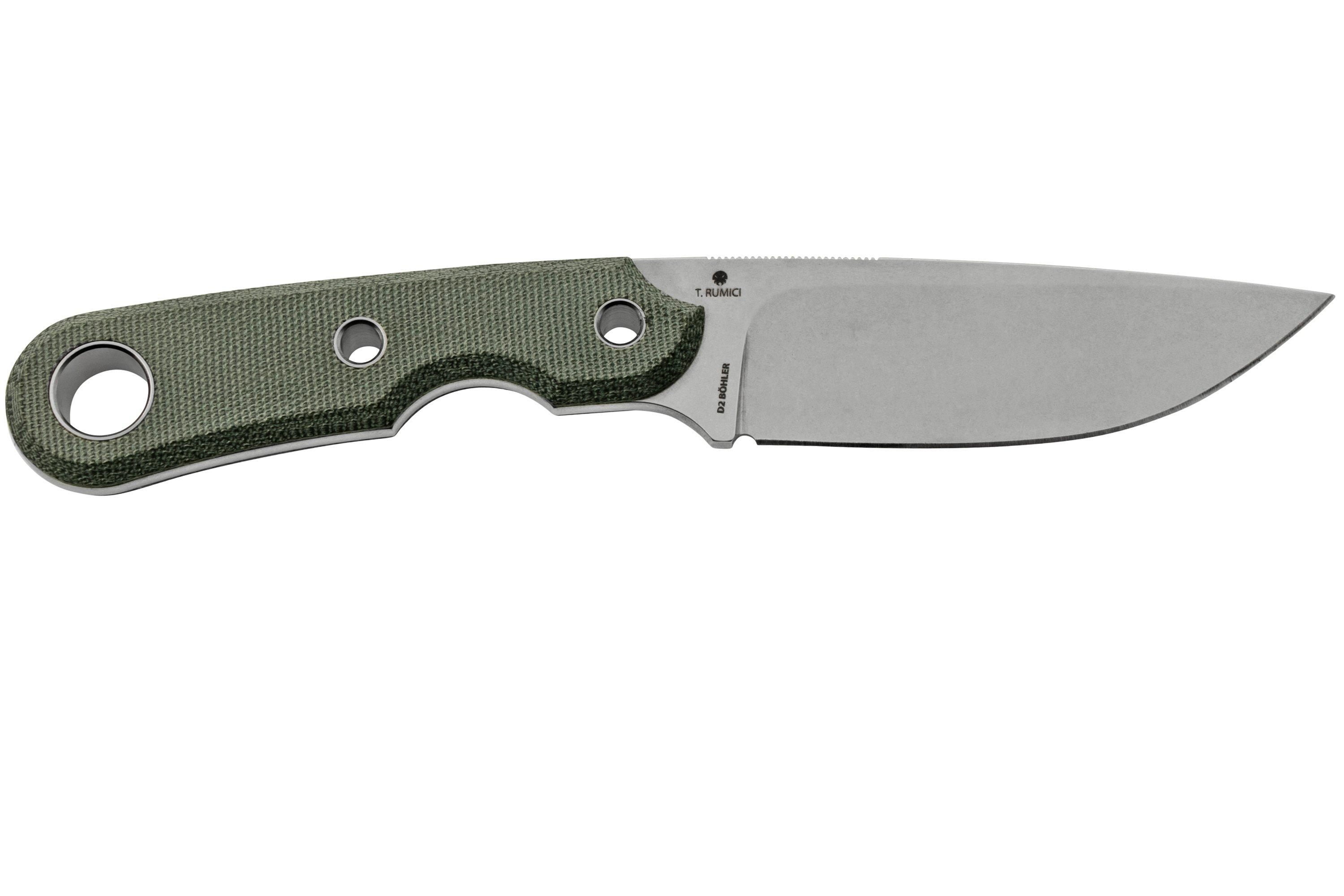 Viper Basic 1 VT4028CB, D2 Droppoint Stonewashed, Black Canvas Micarta ...