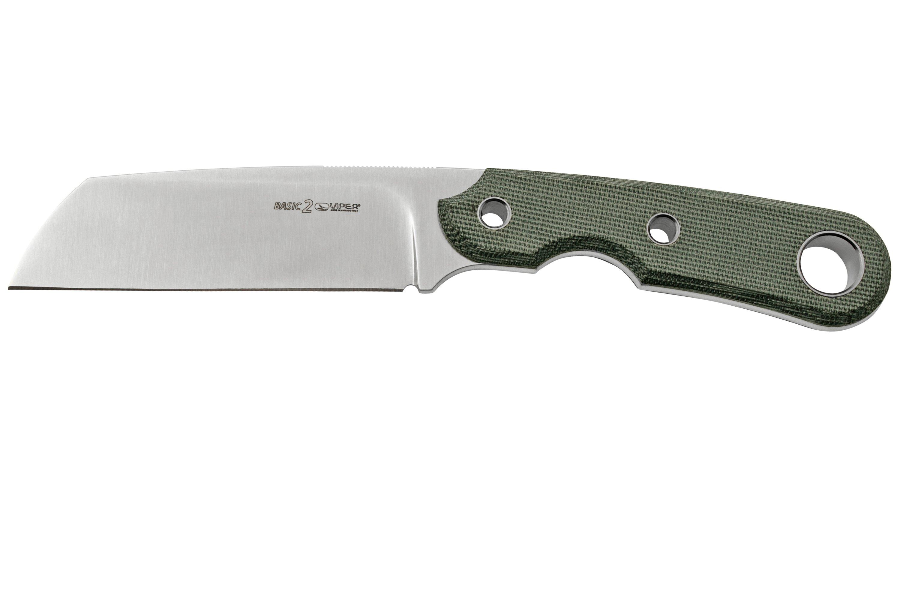 Viper Basic 2 VT4030CB MagnaCut Sheepsfoot Satin, Black Canvas Micarta ...