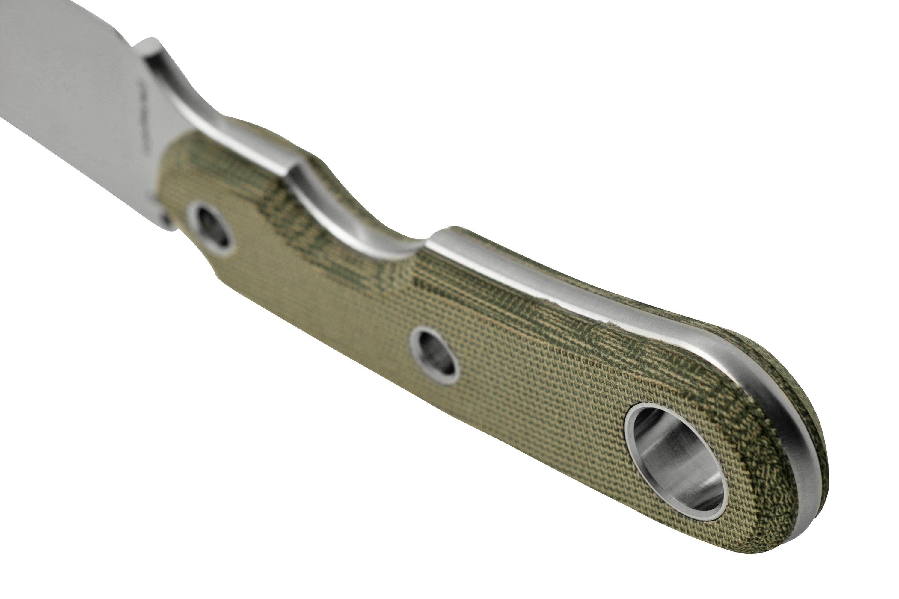 Viper Basic 2 VT4030CG MagnaCut Sheepsfoot Satin, Green Canvas Micarta ...