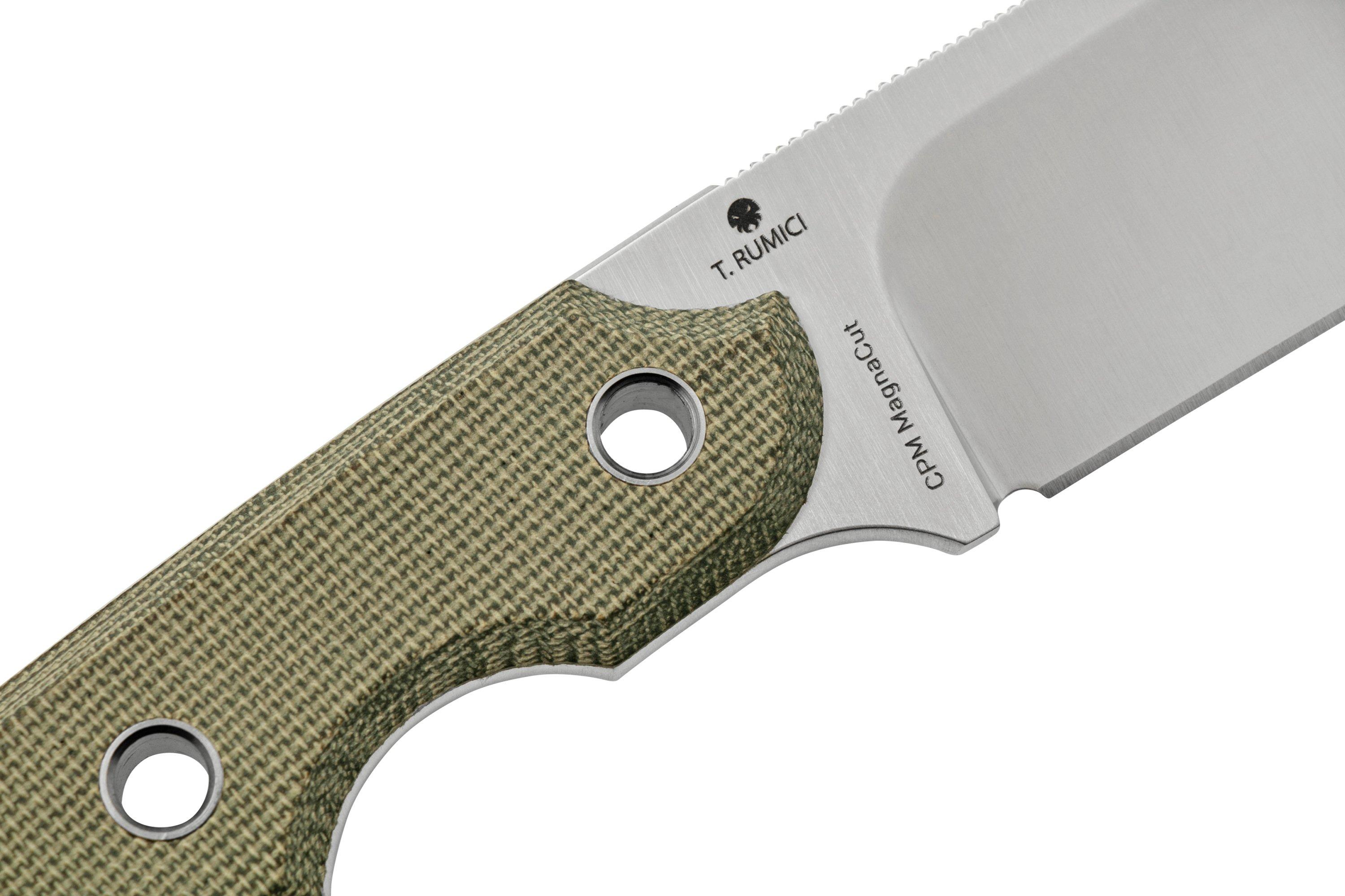 Viper Basic 2 VT4030CG MagnaCut Sheepsfoot Satin, Green Canvas Micarta ...