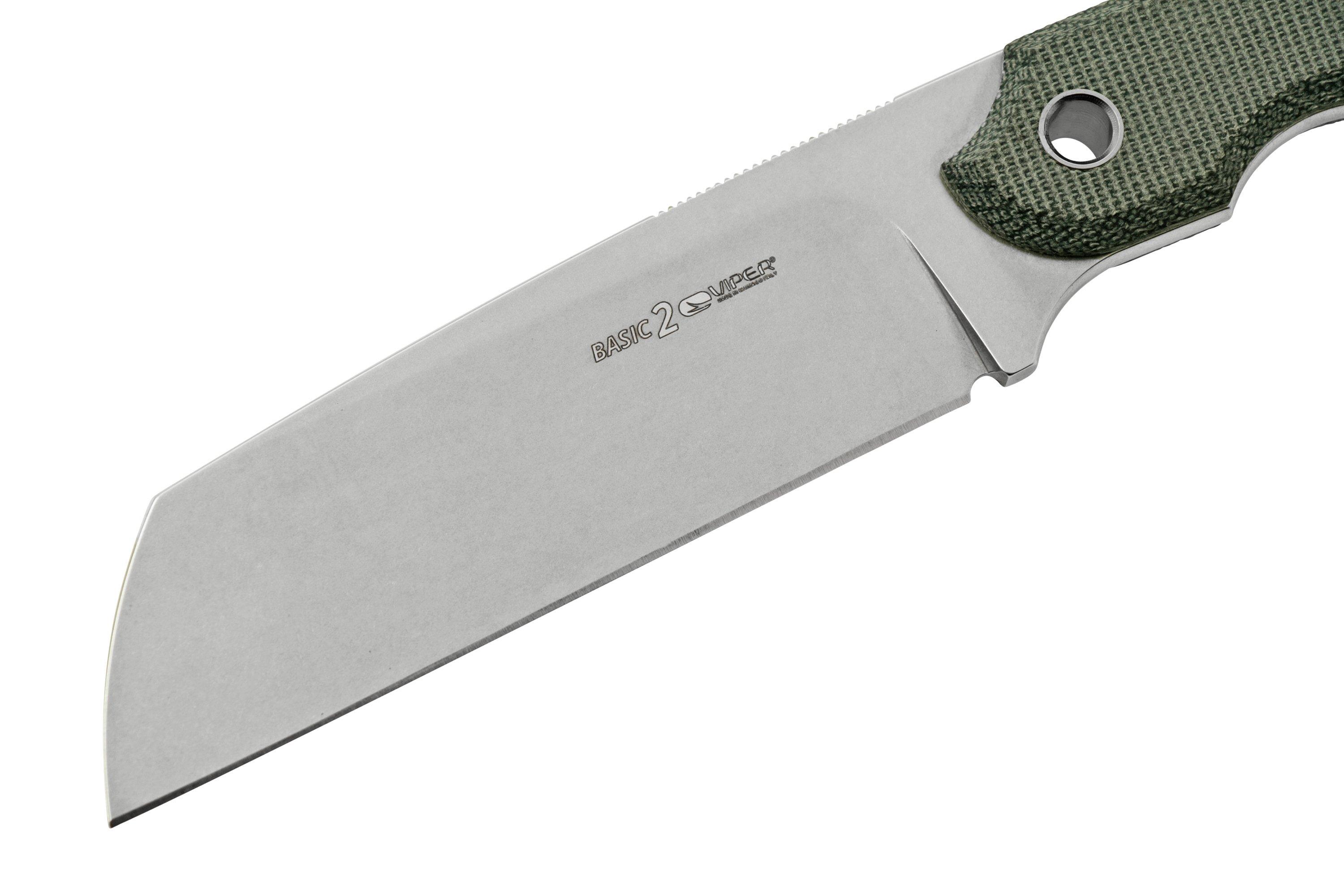 Viper Basic 2 VT4032CB D2 Sheepsfoot Stonewashed Black Canvas Micarta ...