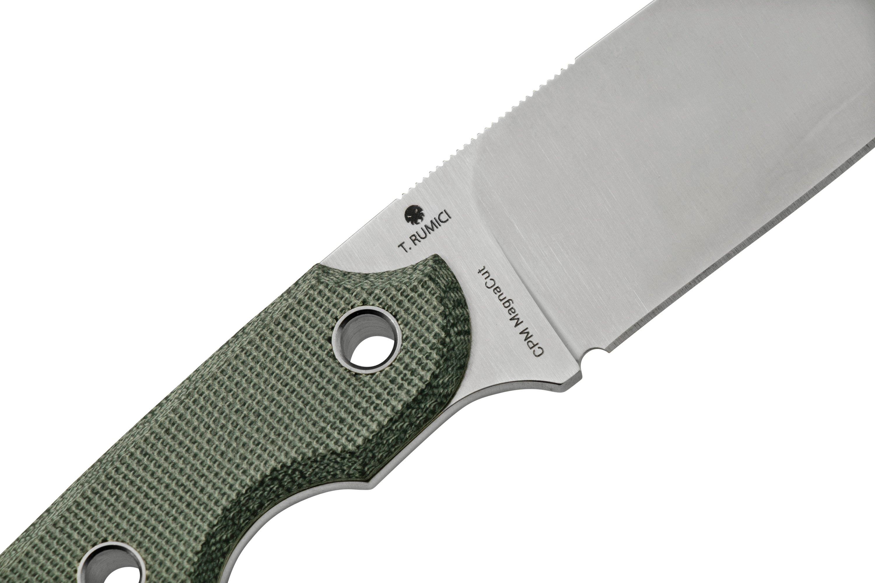 Viper Basic 3 VT4034CB MagnaCut Spear Point Satin, Black Canvas Micarta ...