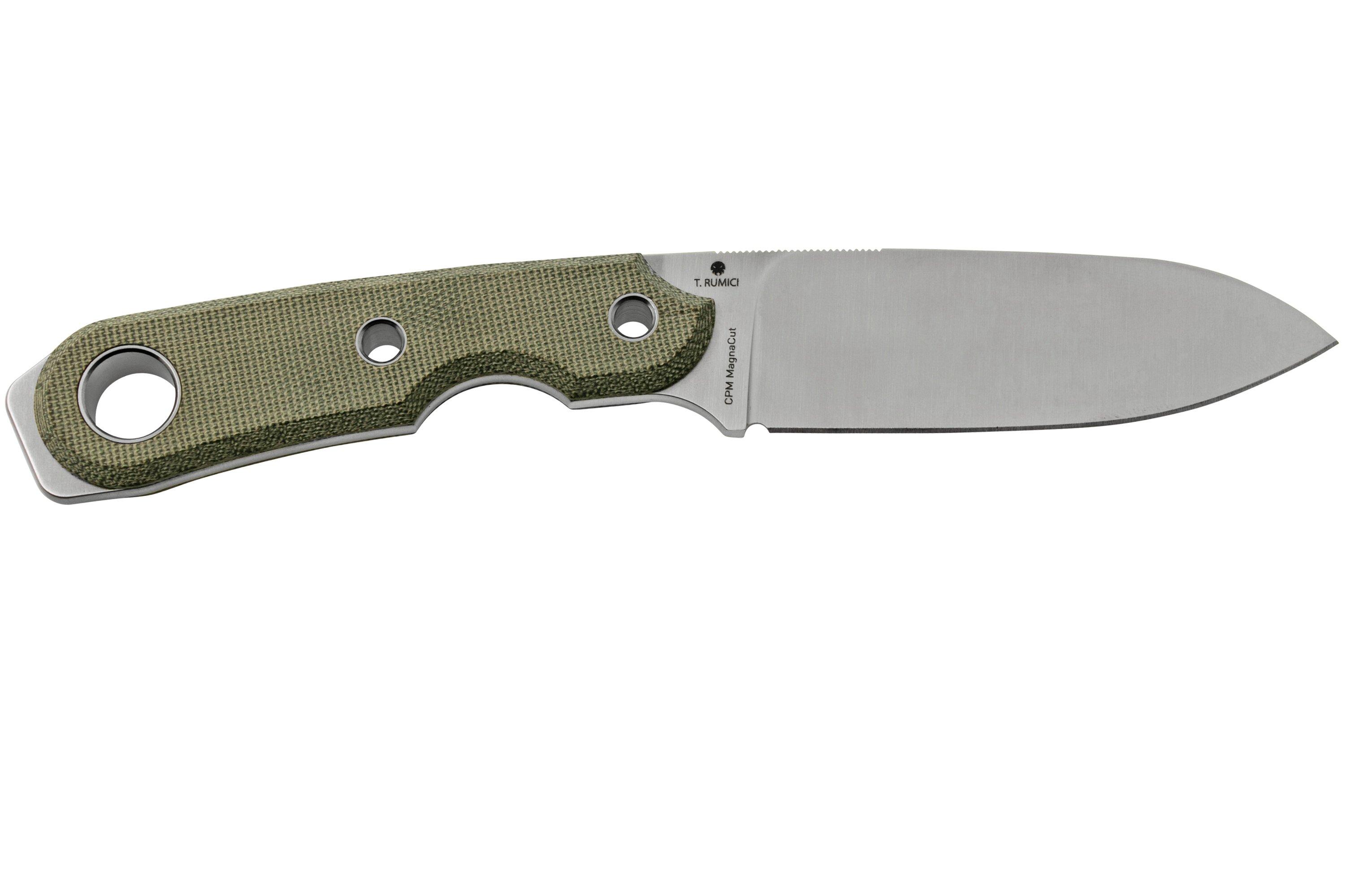 Viper Basic 3 VT4034CG MagnaCut Spear Point Satin, Green Canvas Micarta ...