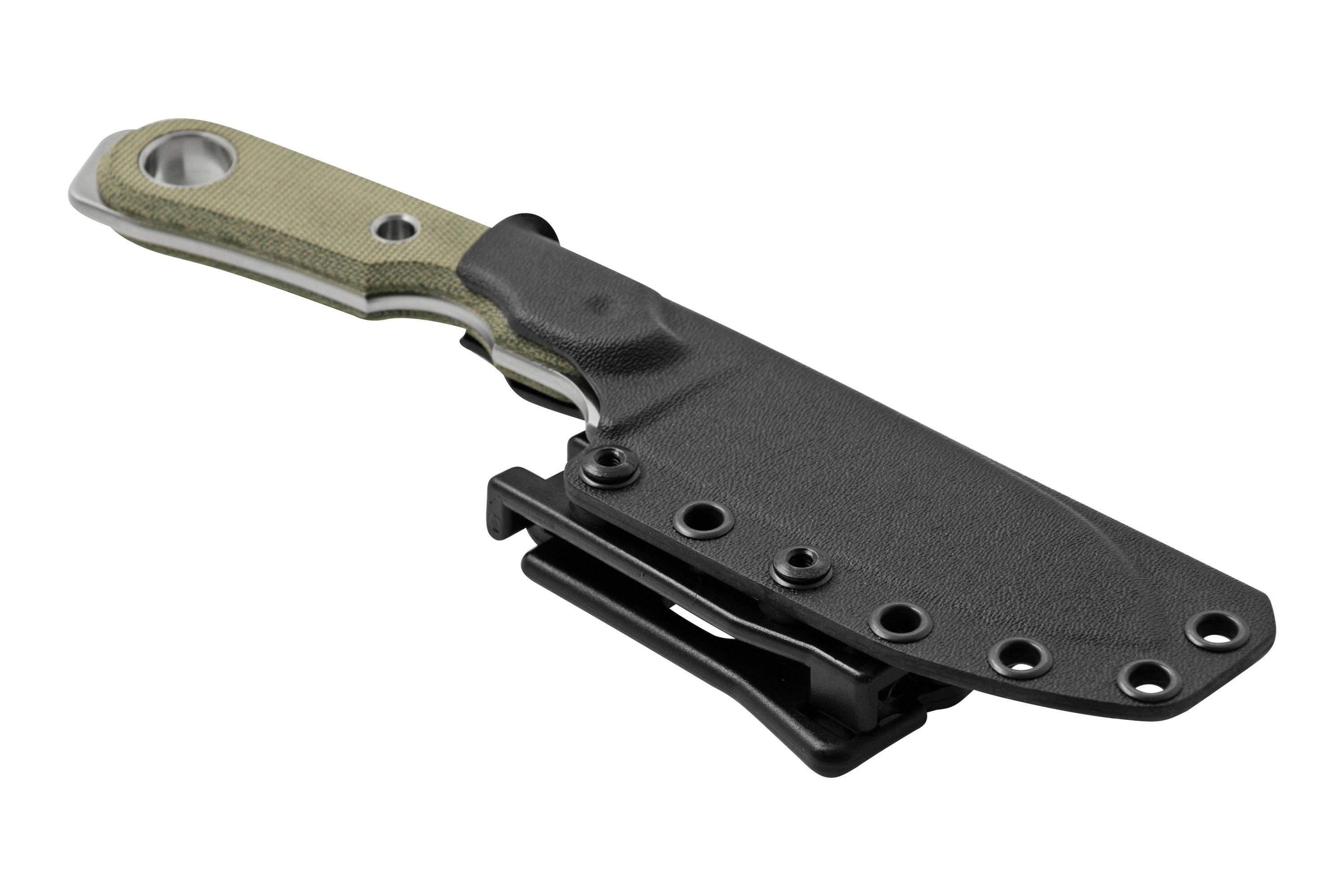 Viper Basic 3 VT4034CG MagnaCut Spear Point Satin, Green Canvas Micarta ...
