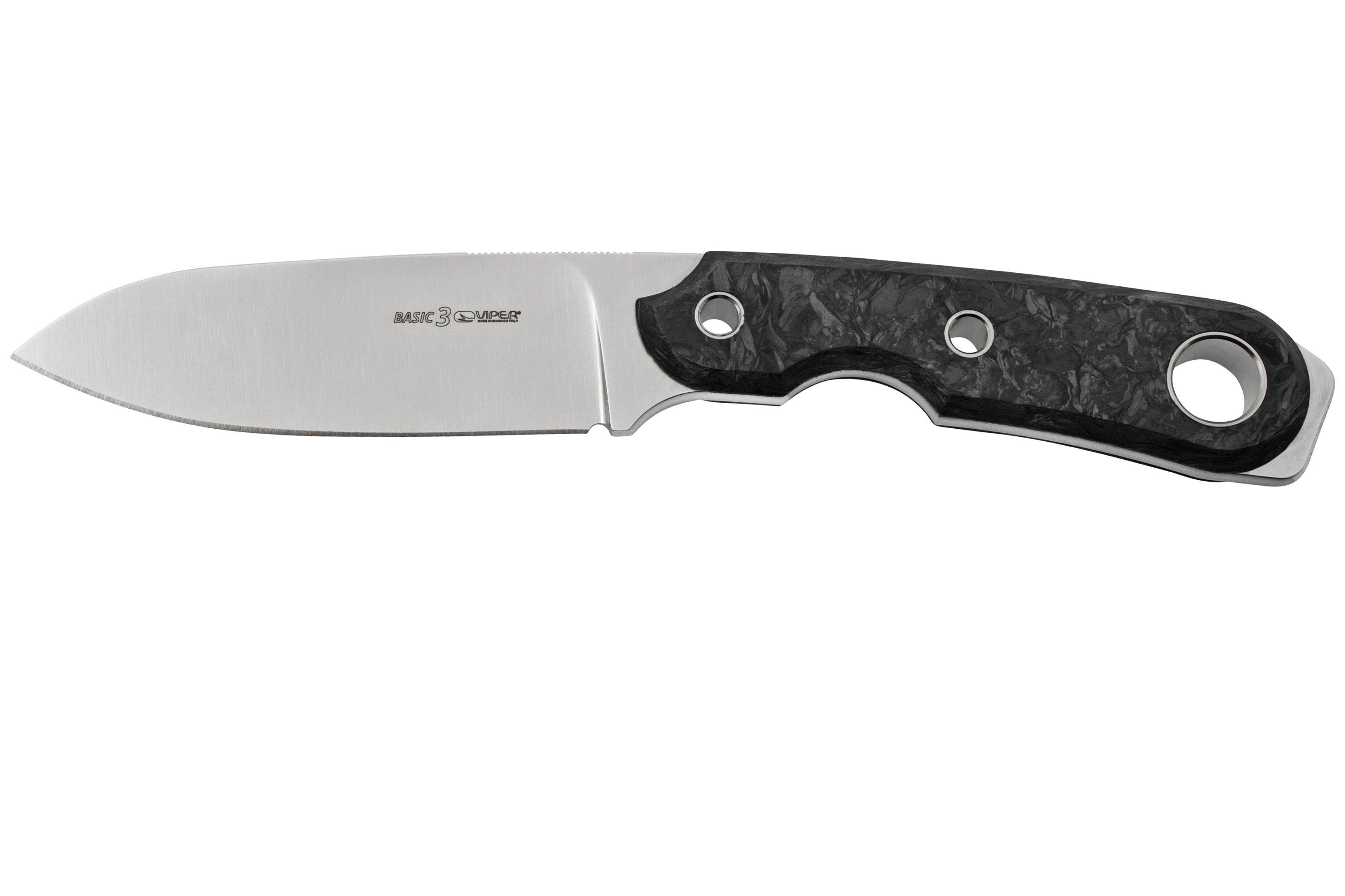 Viper Basic 3 VT4034FCM MagnaCut Spear Point Satin, Marbeled Carbon ...