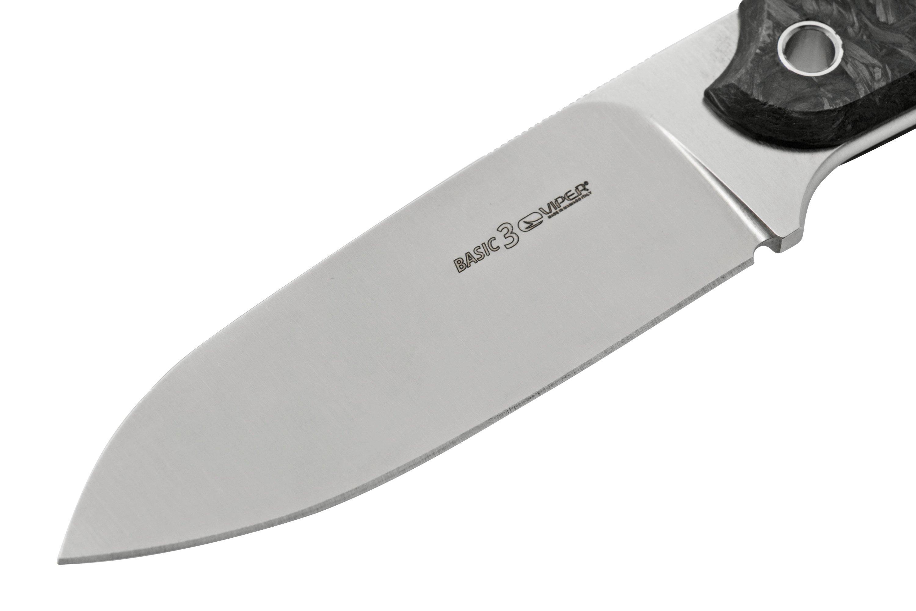 Viper Basic 3 VT4034FCM MagnaCut Spear Point Satin, Marbeled Carbon ...