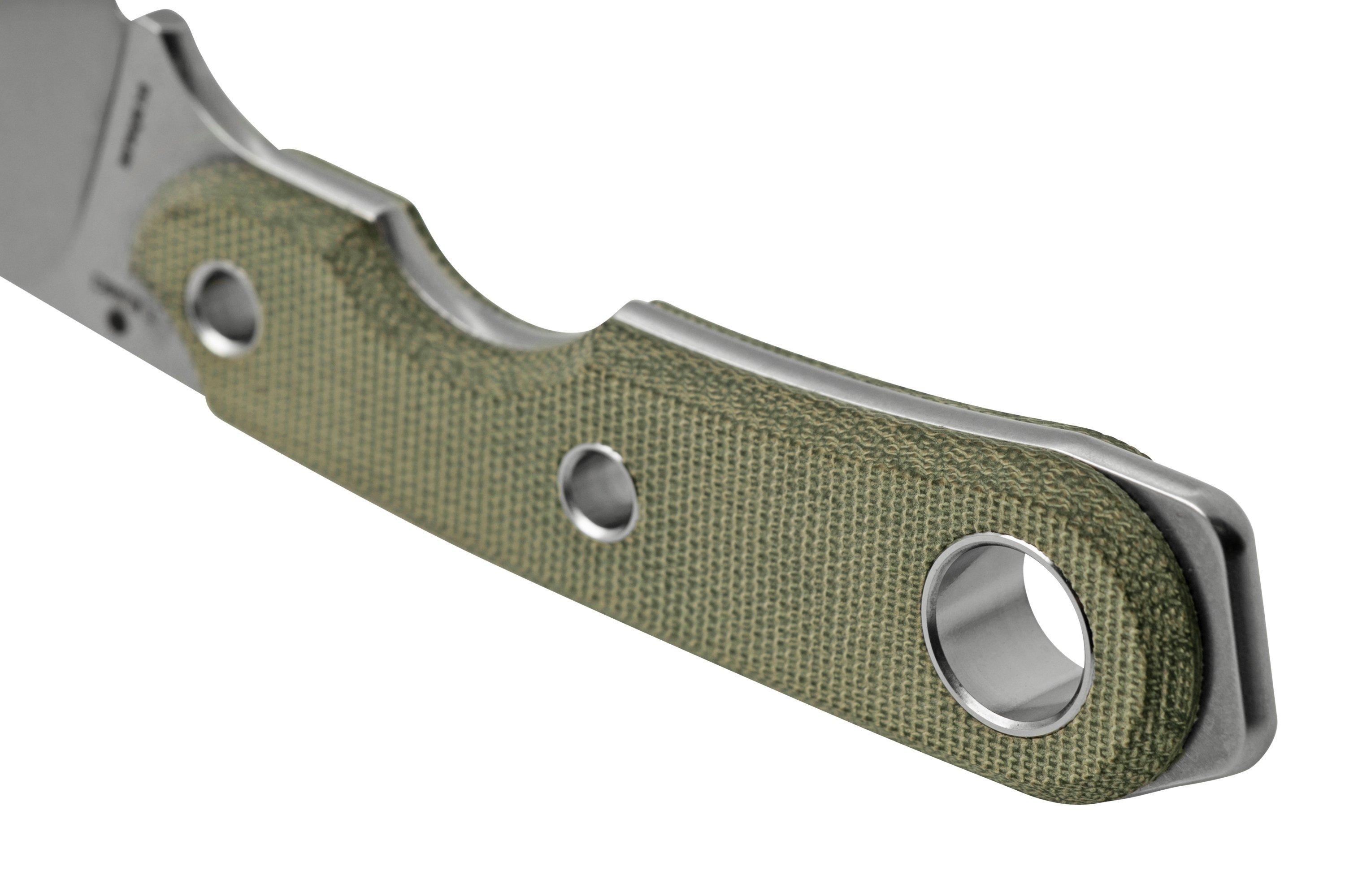 Viper Basic 3 VT4036CG D2 Spear Point Stonewashed, Green Canvas Micarta ...