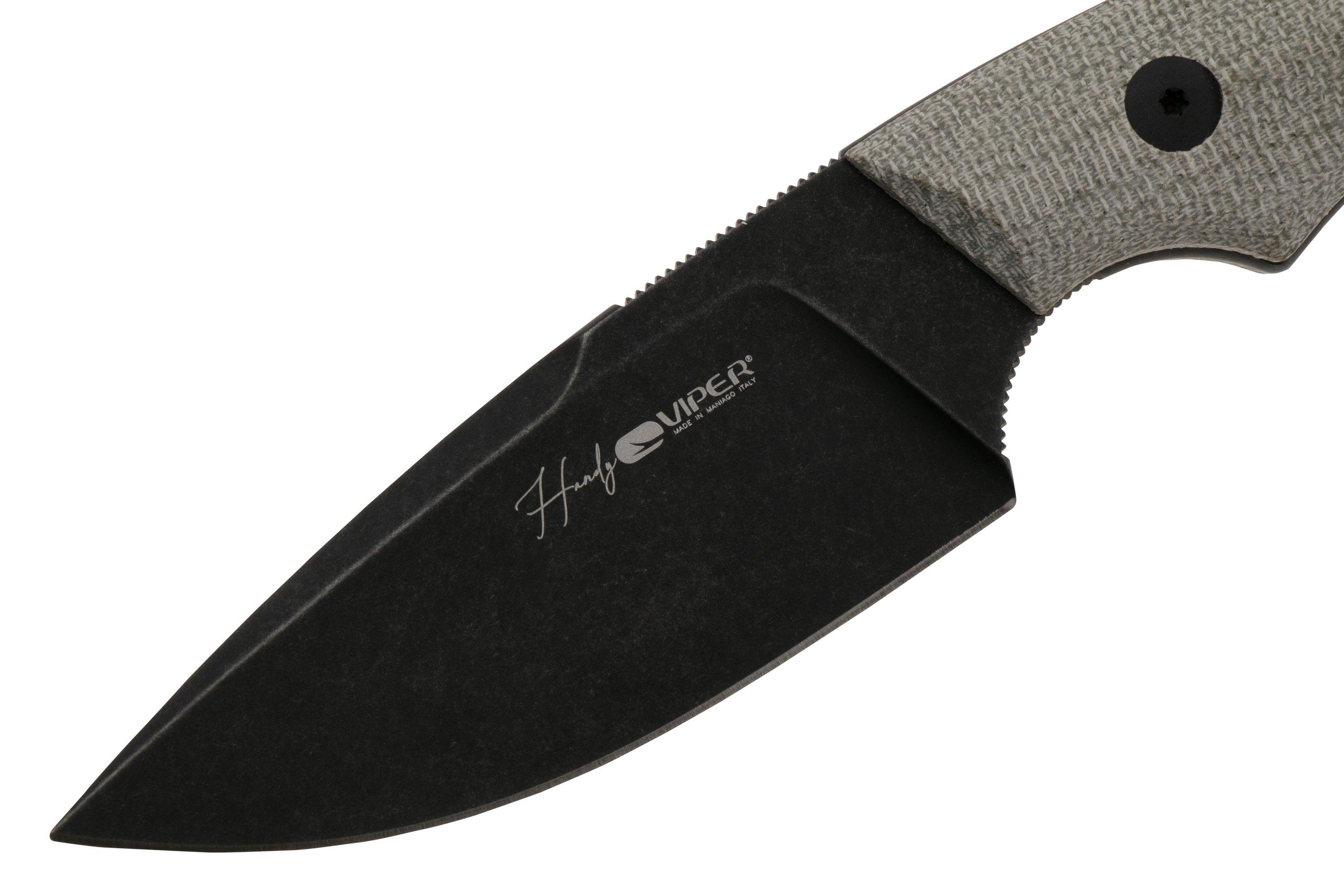 Viper Handy VT4042CG Blackwashed Green Canvas, fixed knife ...