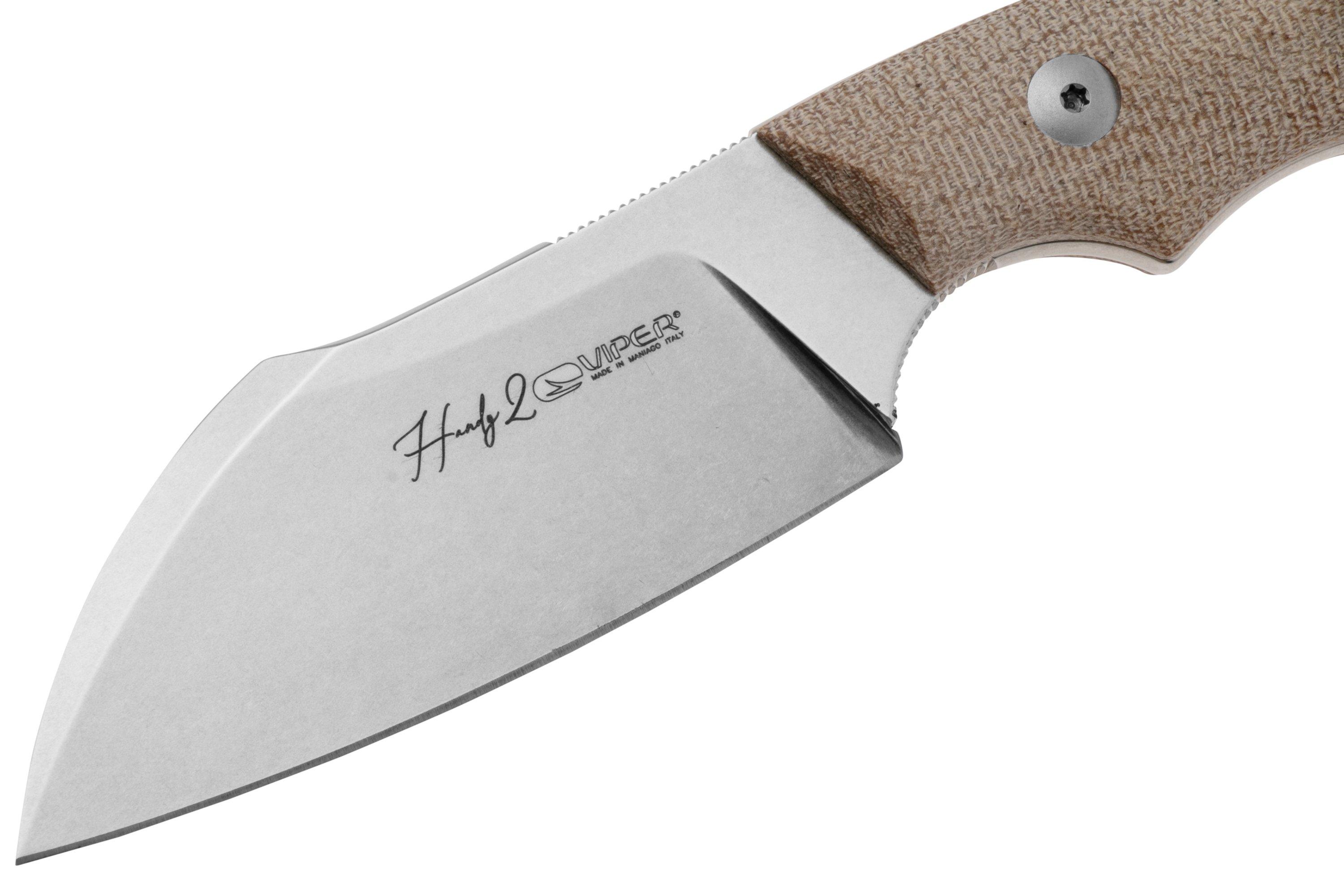 Viper Handy 2 VT4050CN Natural Canvas Micarta, fixed knife ...