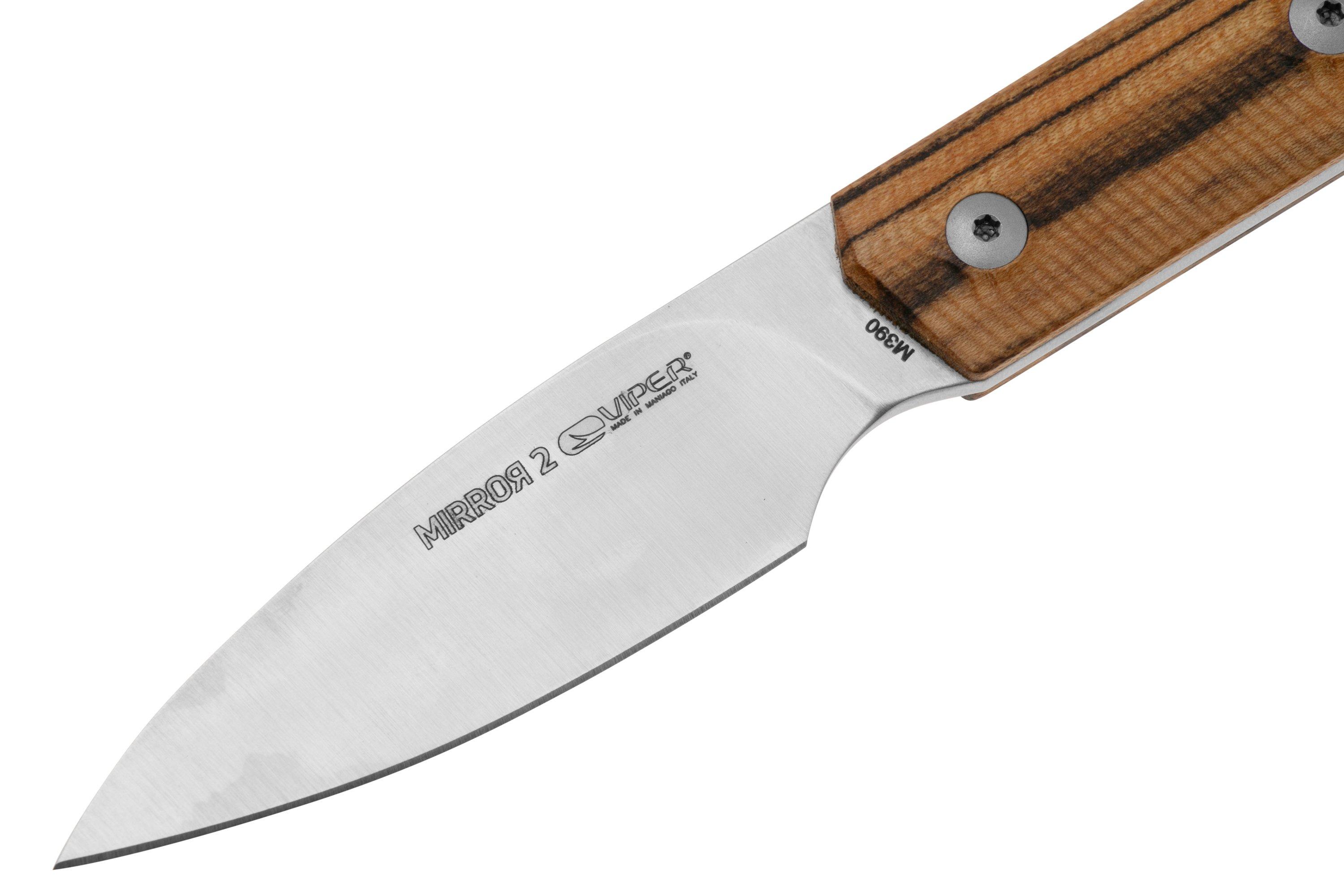 Viper Mirror 2 VT4062BC Böhler M390, Bocote Wood, fixed knife ...