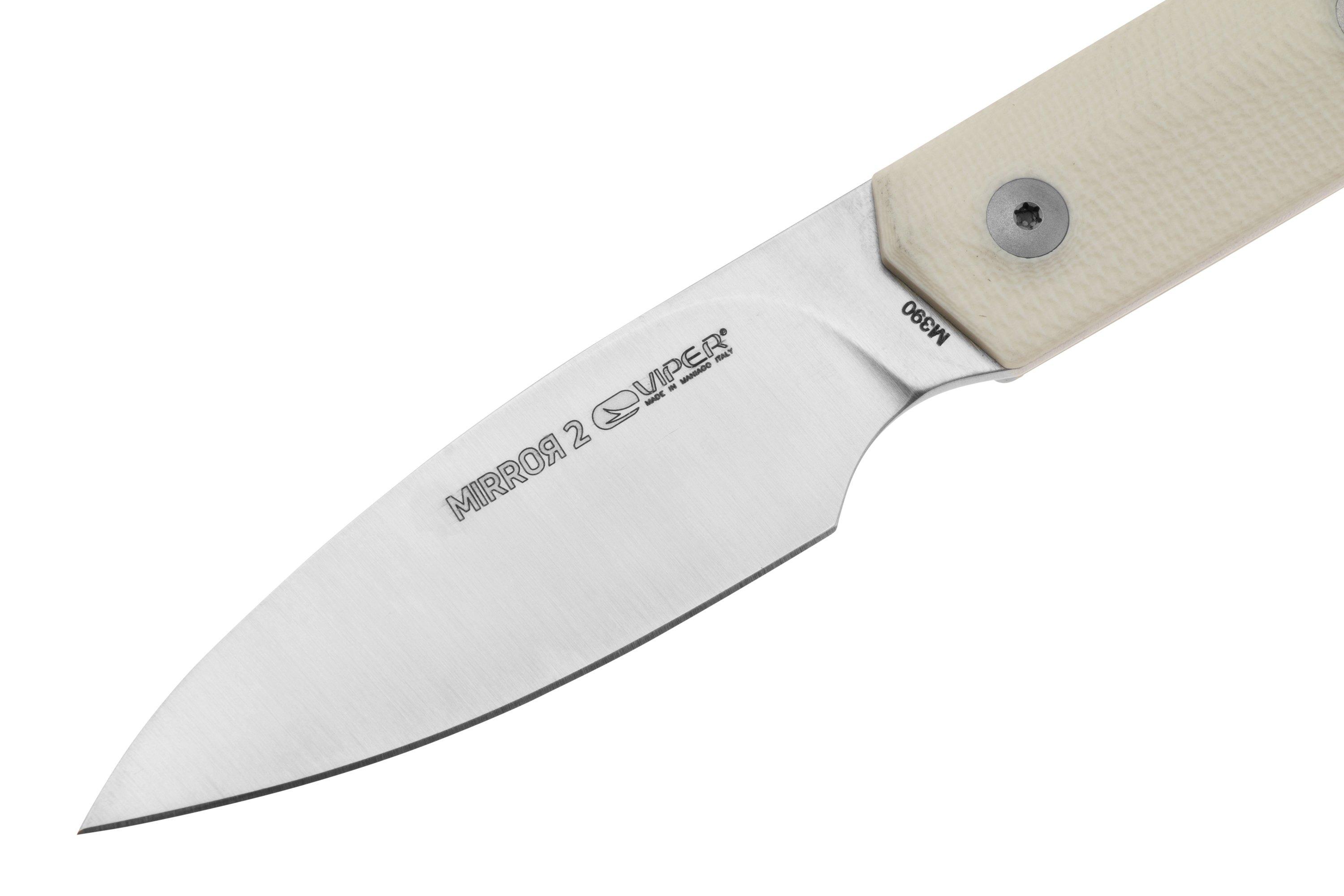 Viper Mirror 2 VT4062GI Böhler M390, Ivory G10, fixed knife ...