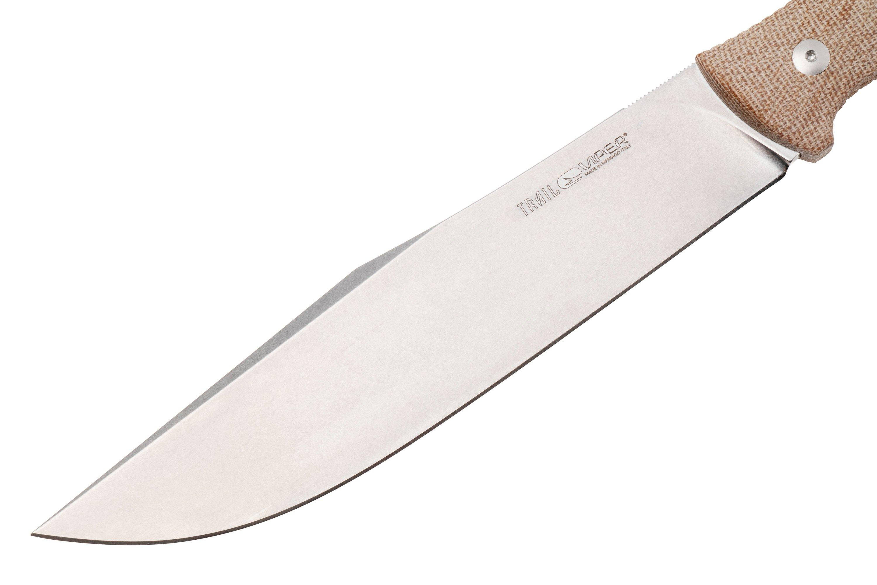 Viper Trail VT4066CN Stonewashed N690, Natural Canvas Micarta ...