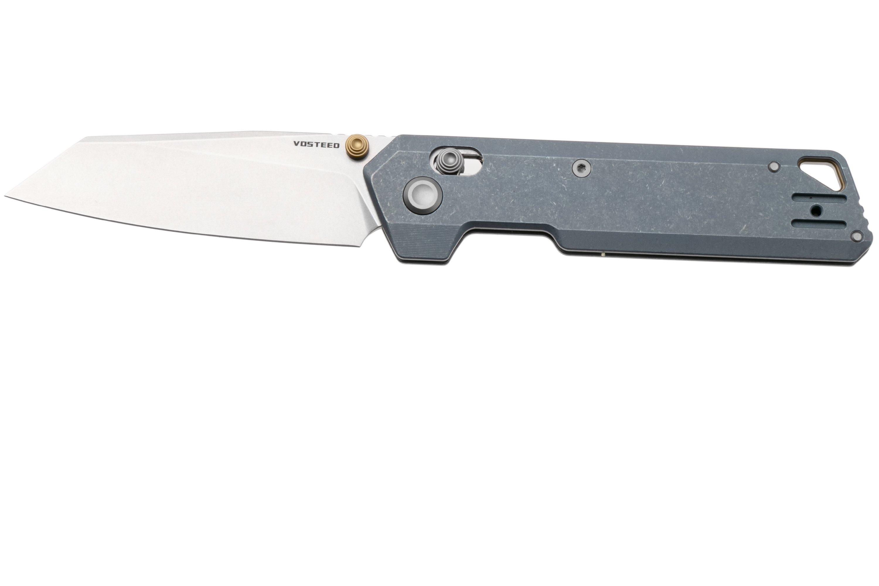 Vosteed Parallel A3504 Stonewashed S35VN, Blue Titanium, navaja ...