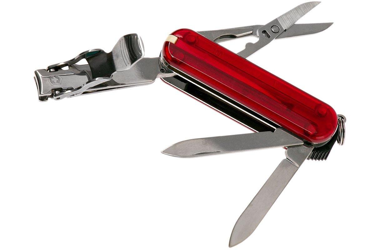 Victorinox Nail Clip 580, Swiss pocket knife, transparant red ...